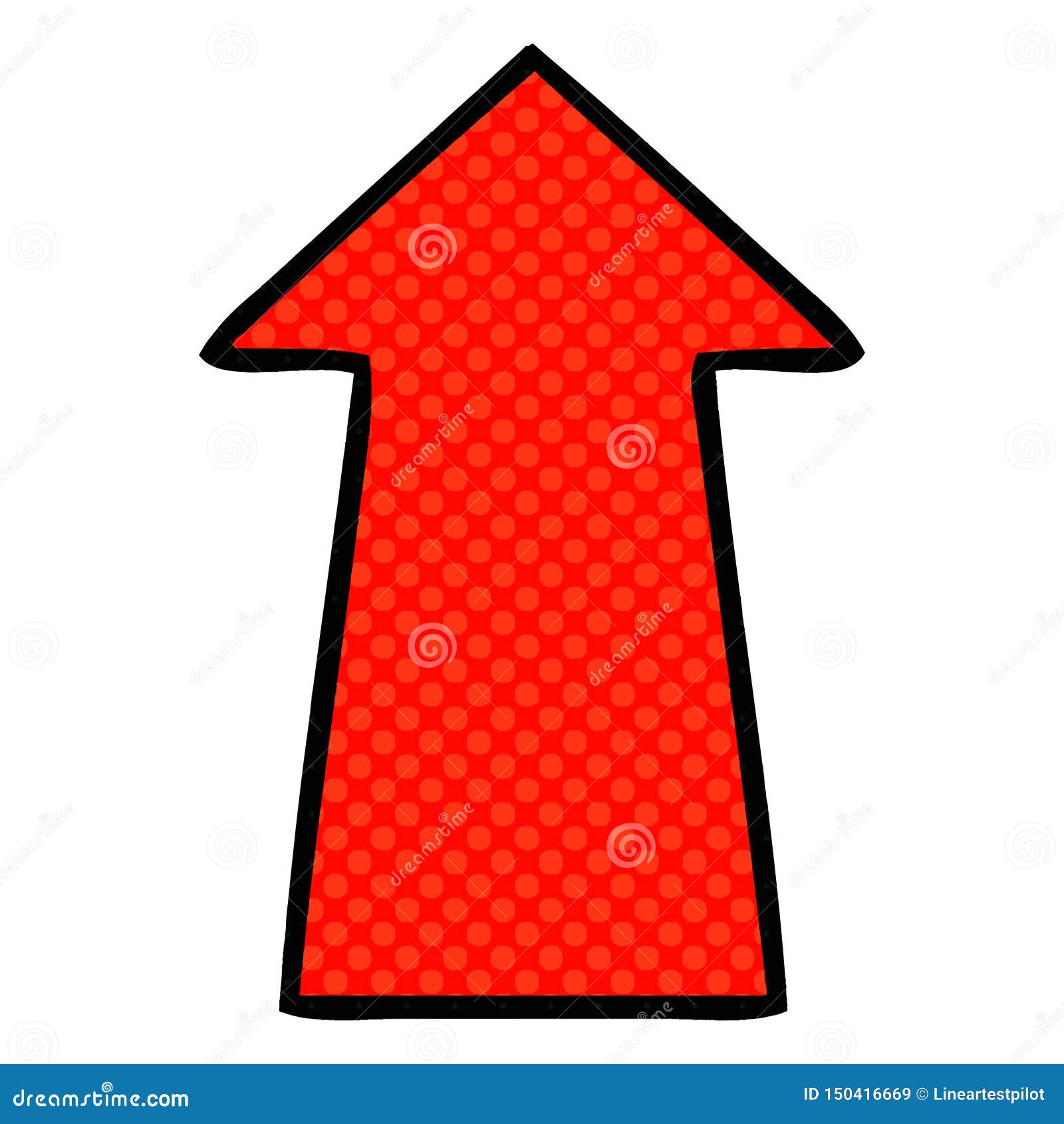 Comic Book Style Quirky Cartoon Arrow Stock Vector - Illustration of ...