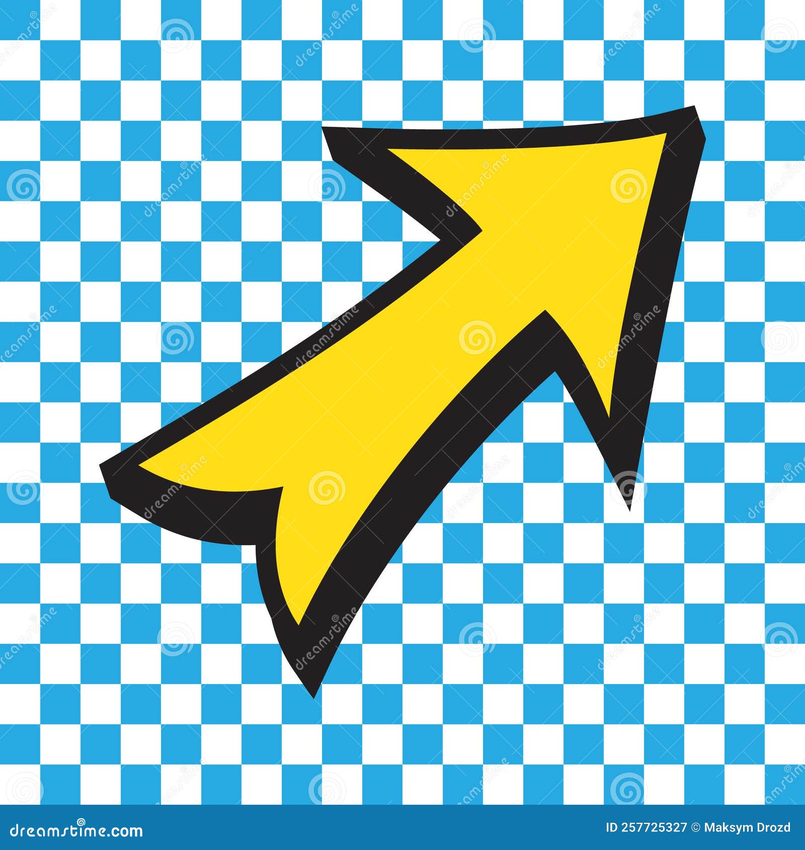 Comic Book Style Quirky Cartoon Arrow. Stock Vector - Illustration of ...