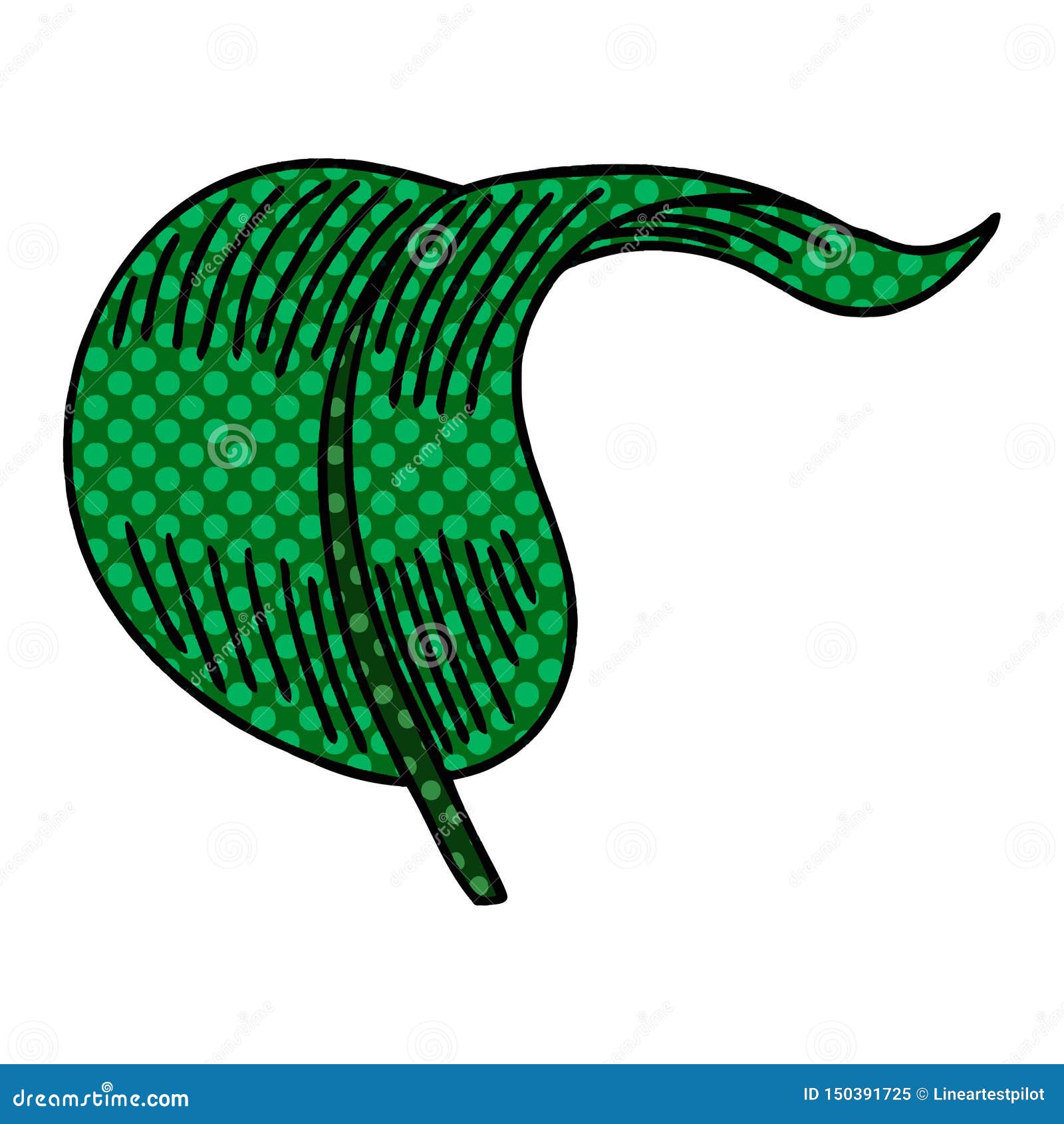 Comic Book Style Quirky Cartoon Blowing Leaf Stock Vector ...