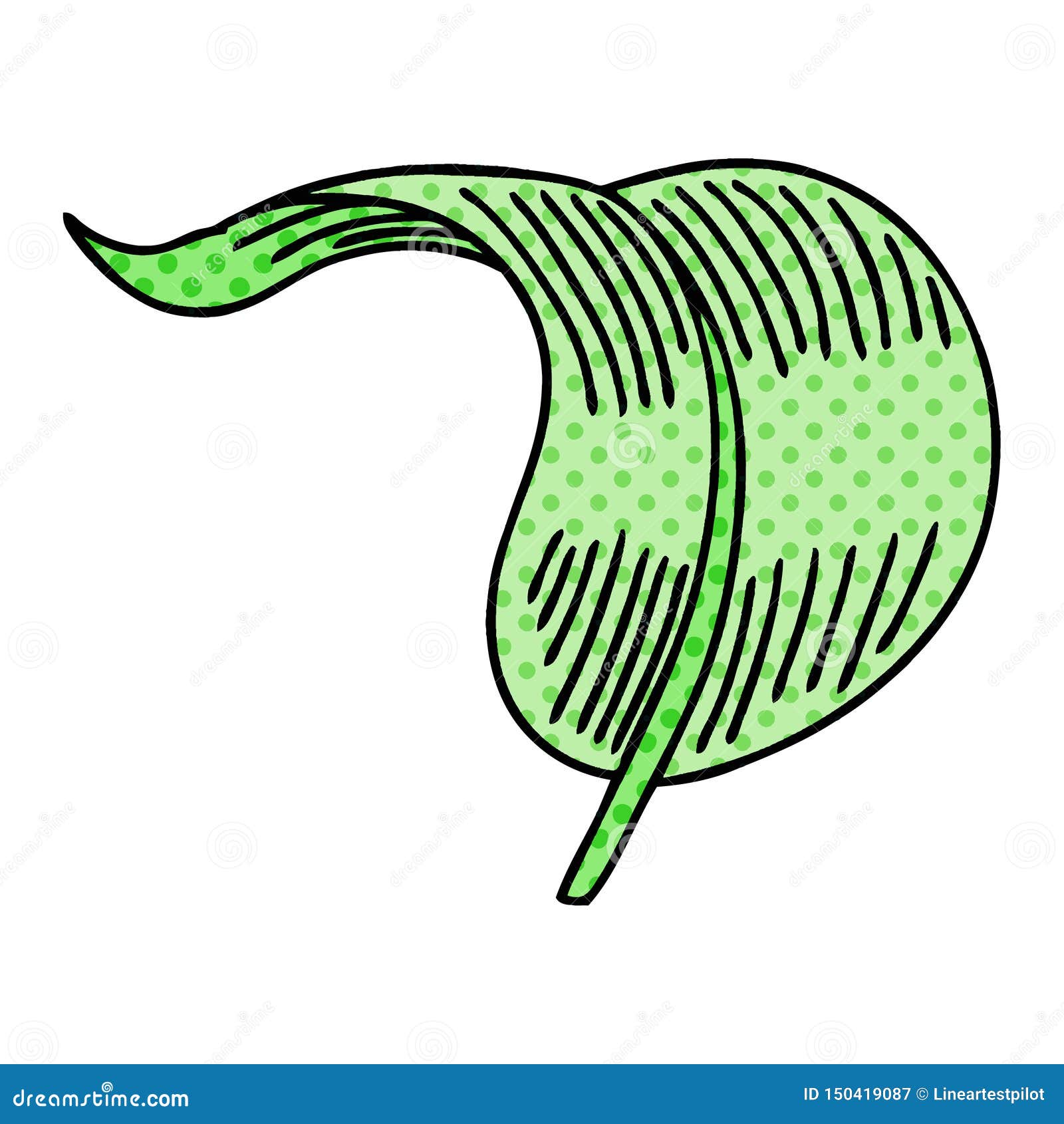 Comic Book Style Quirky Cartoon Blowing Leaf Stock Vector ...