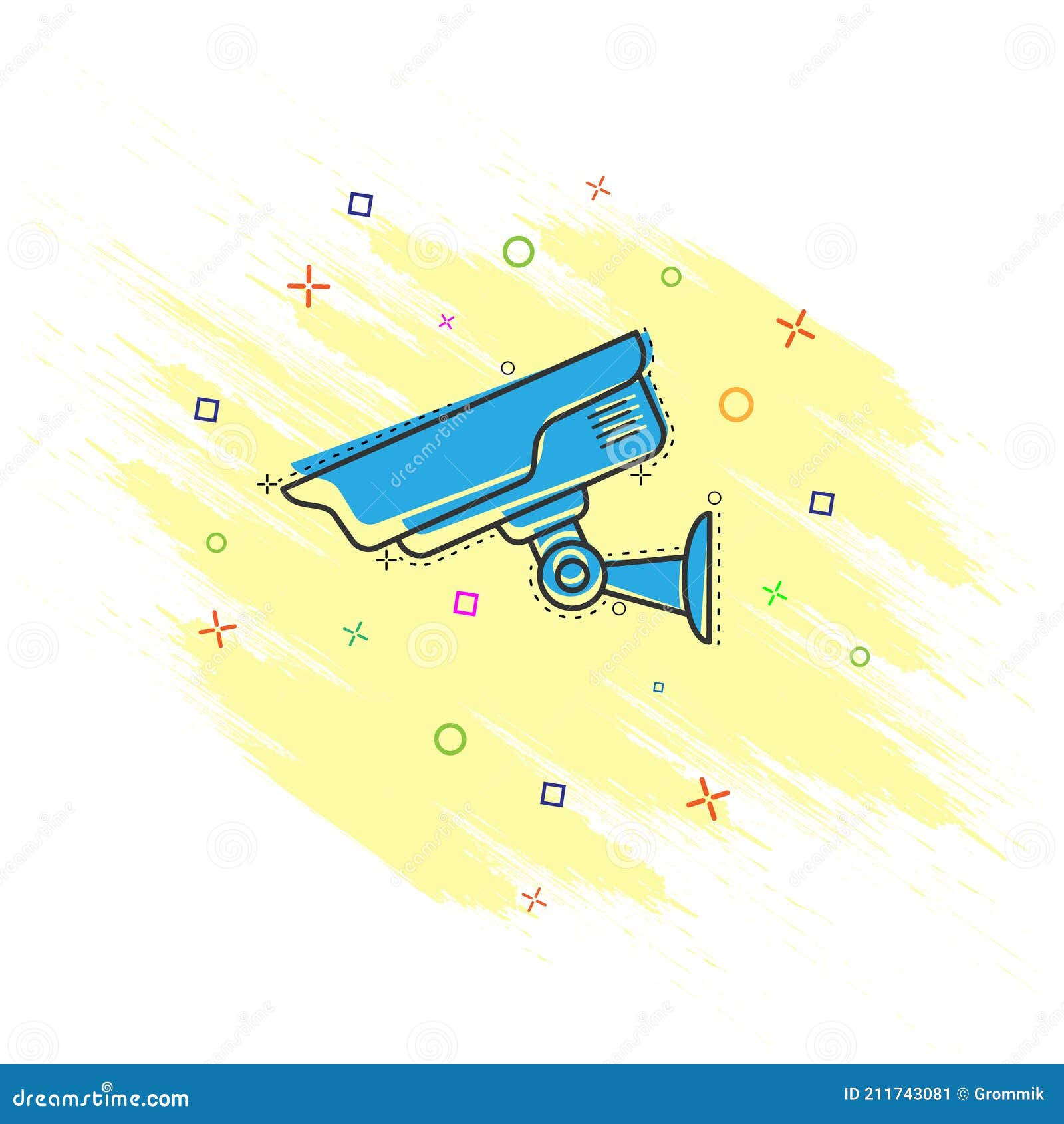 Comic Book-style Security Camera. Vector Illustration Stock Vector ...