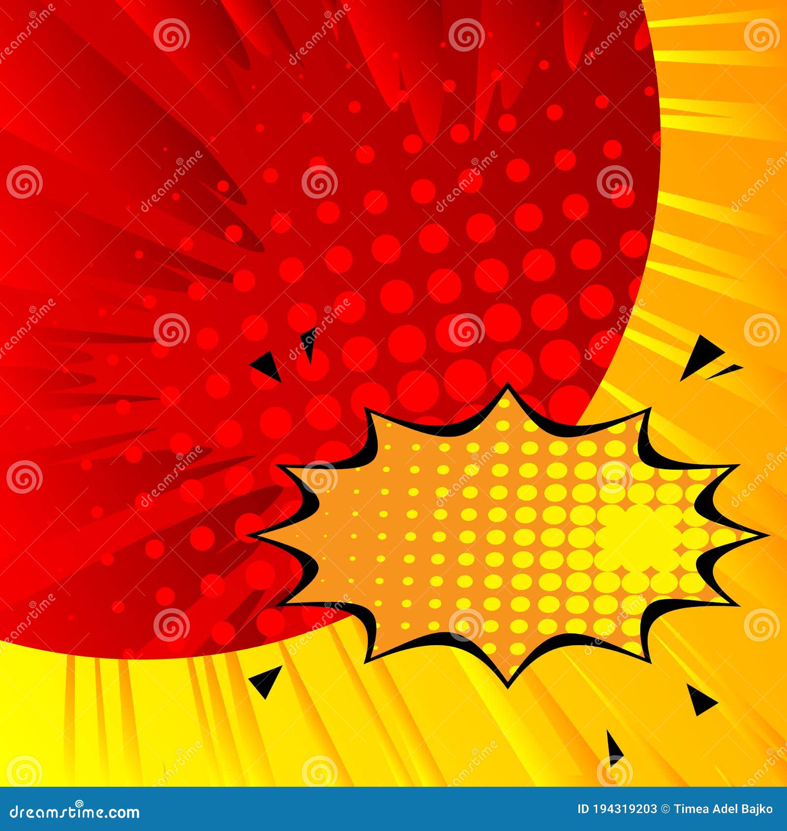 Comic Book Style Social Media Story or Post Template. Stock Vector ...