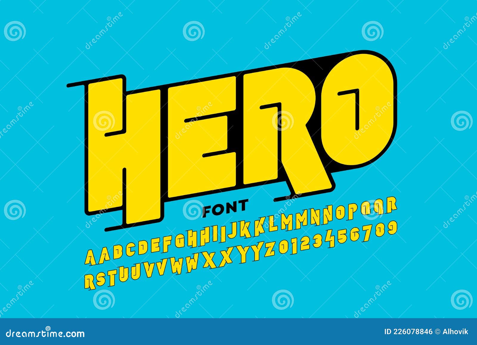 Comic Book Style Superhero Display Font Stock Vector - Illustration of ...