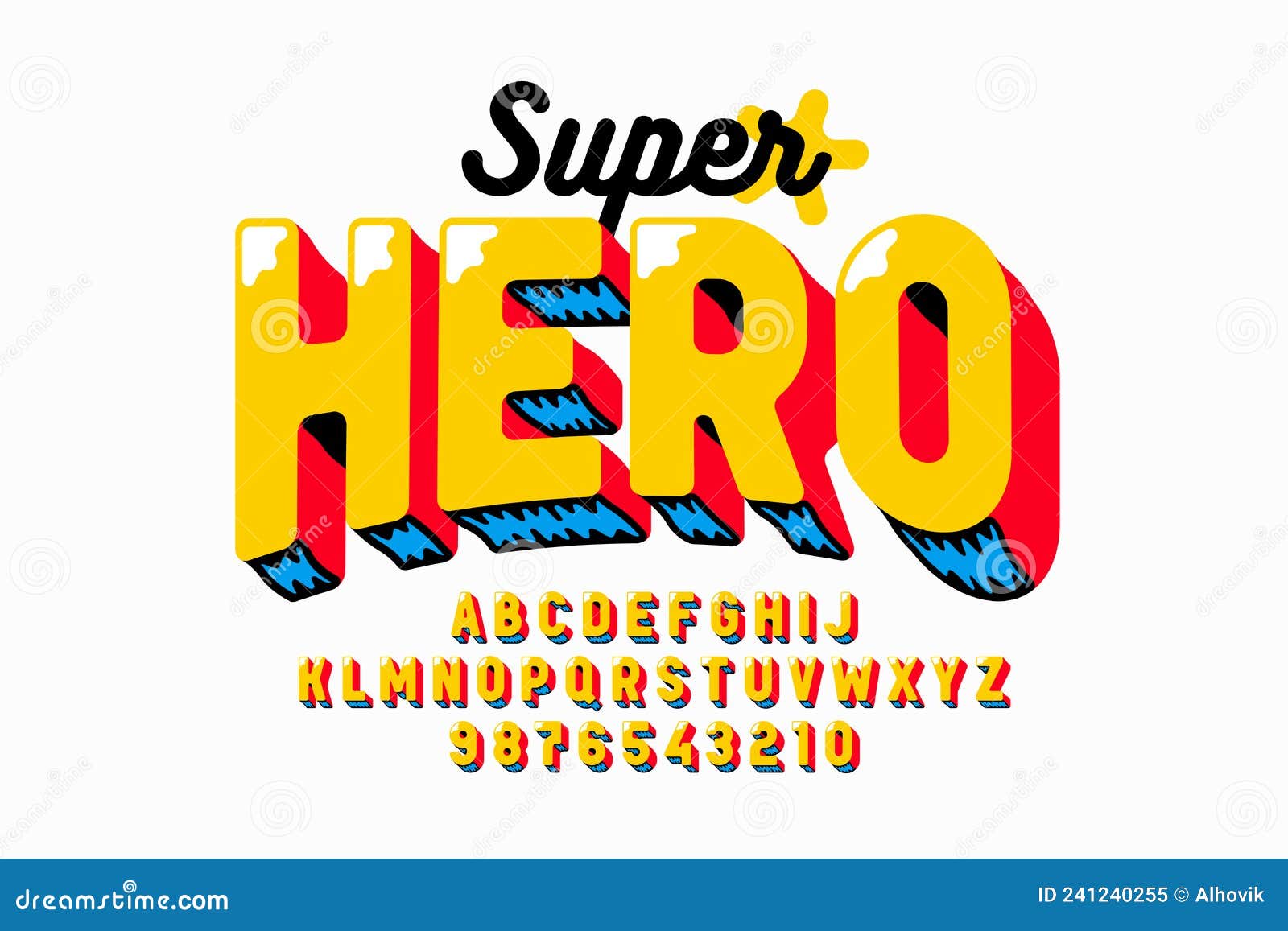 Comic Book Style Superhero Font Stock Vector - Illustration of style ...