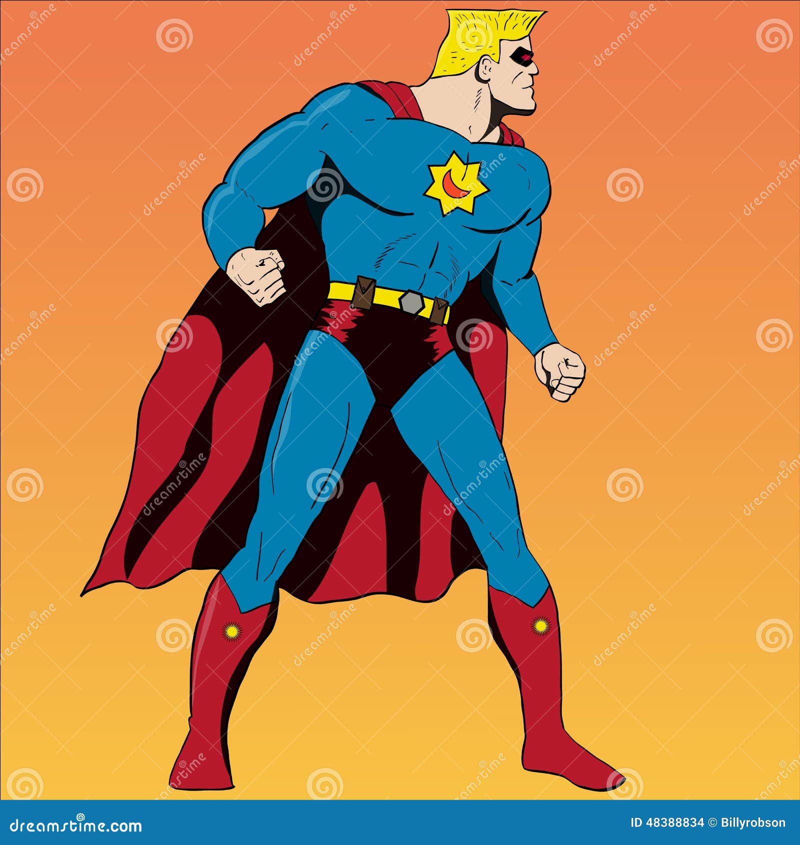 Comic book style Superhero stock vector. Illustration of costume - 48388834