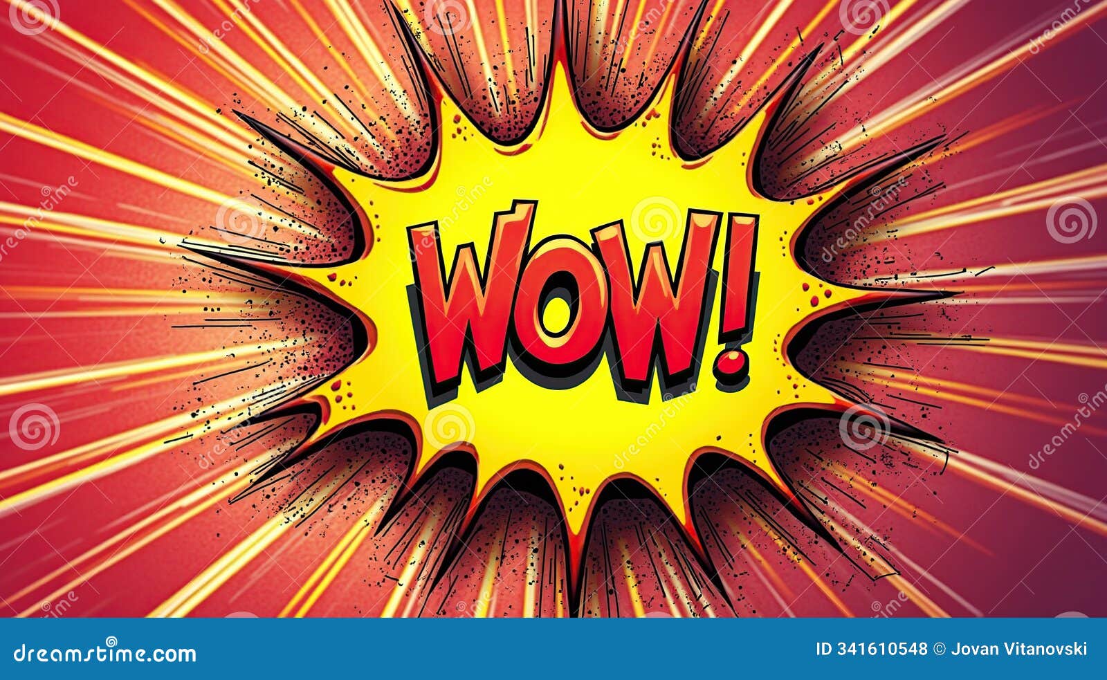 Comic Book Style Wow Explosion with Vibrant Colors and Bold Design ...
