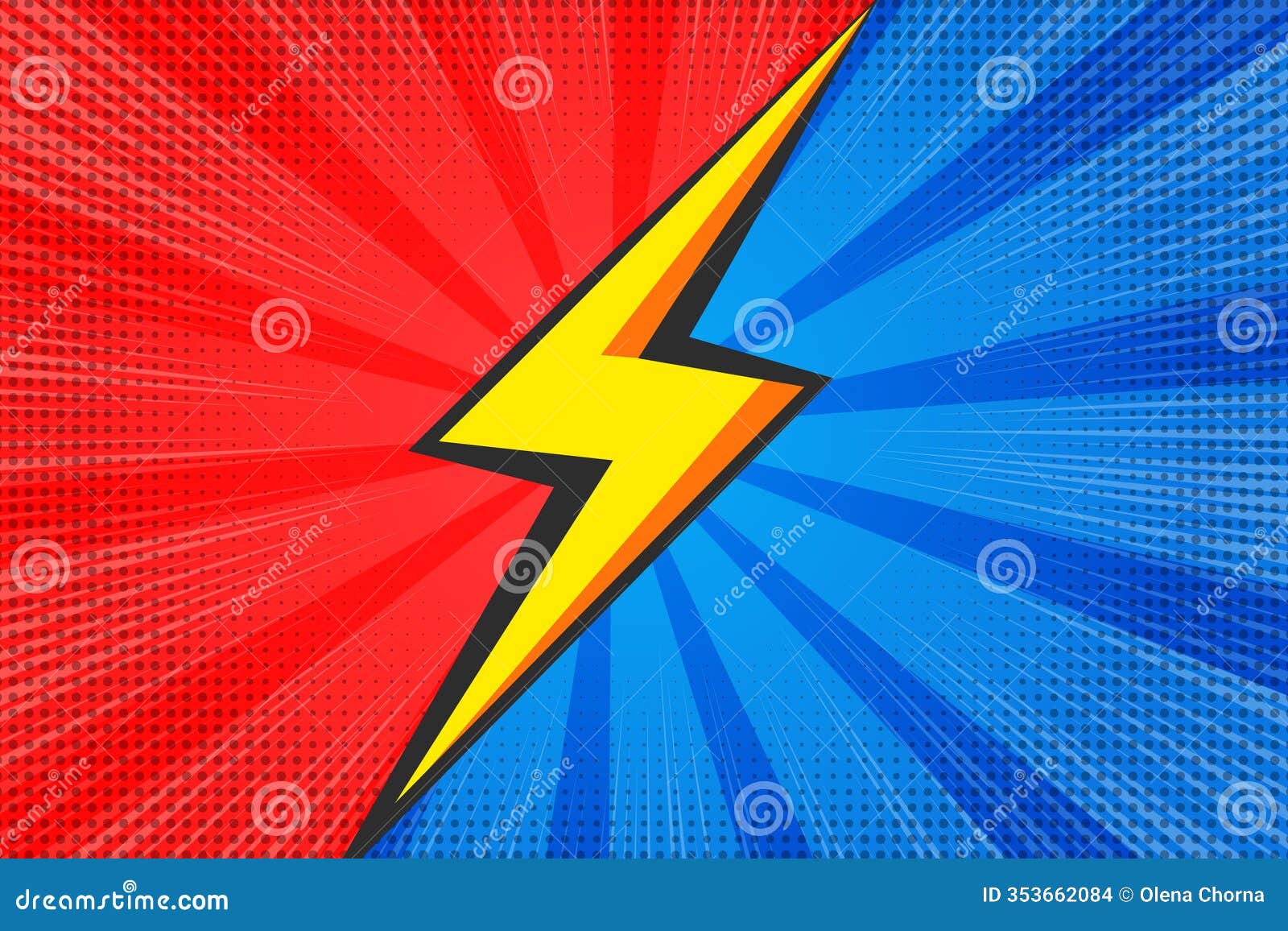 Comic Book Superhero Background with Blast. Pop Art Retro Vector Frame ...
