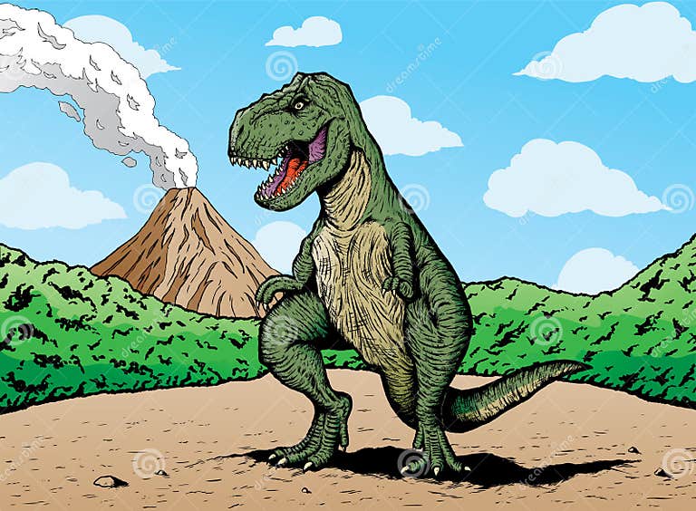 Comic book T-rex stock vector. Illustration of jurassic - 9825692