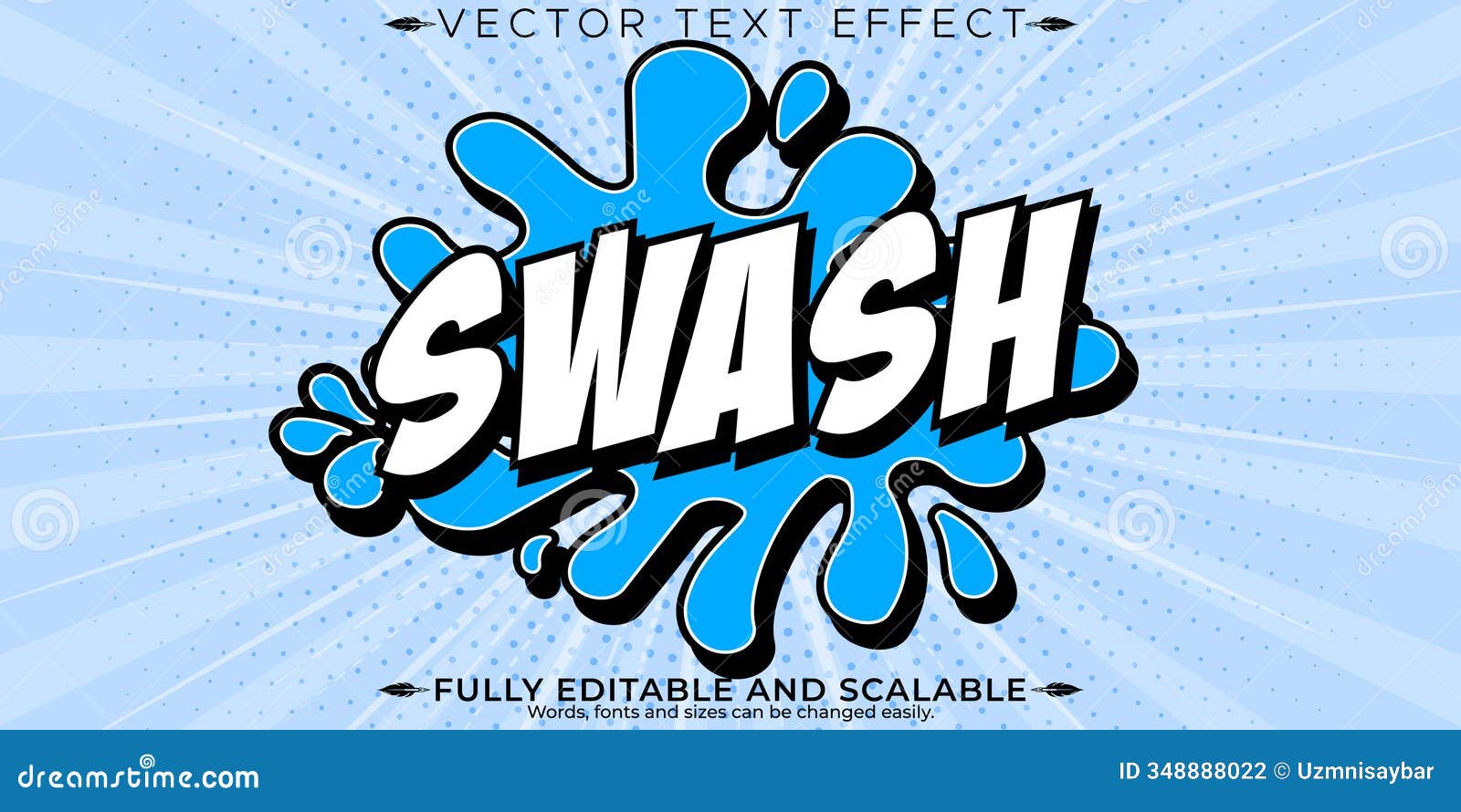 Comic Book Text Effect, Editable Cartoon and Pop Art Text Style Stock ...