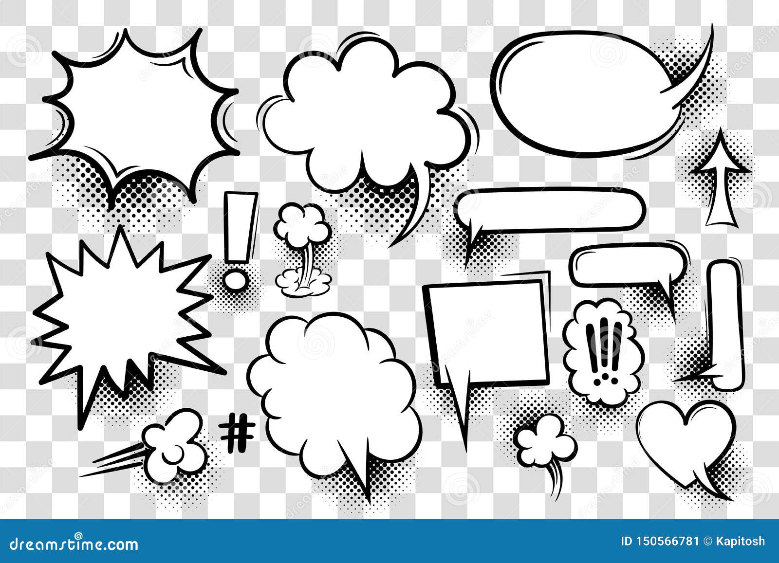 Blank Comment Vector Icon Set. Isolated On White. Vector Illustration ...