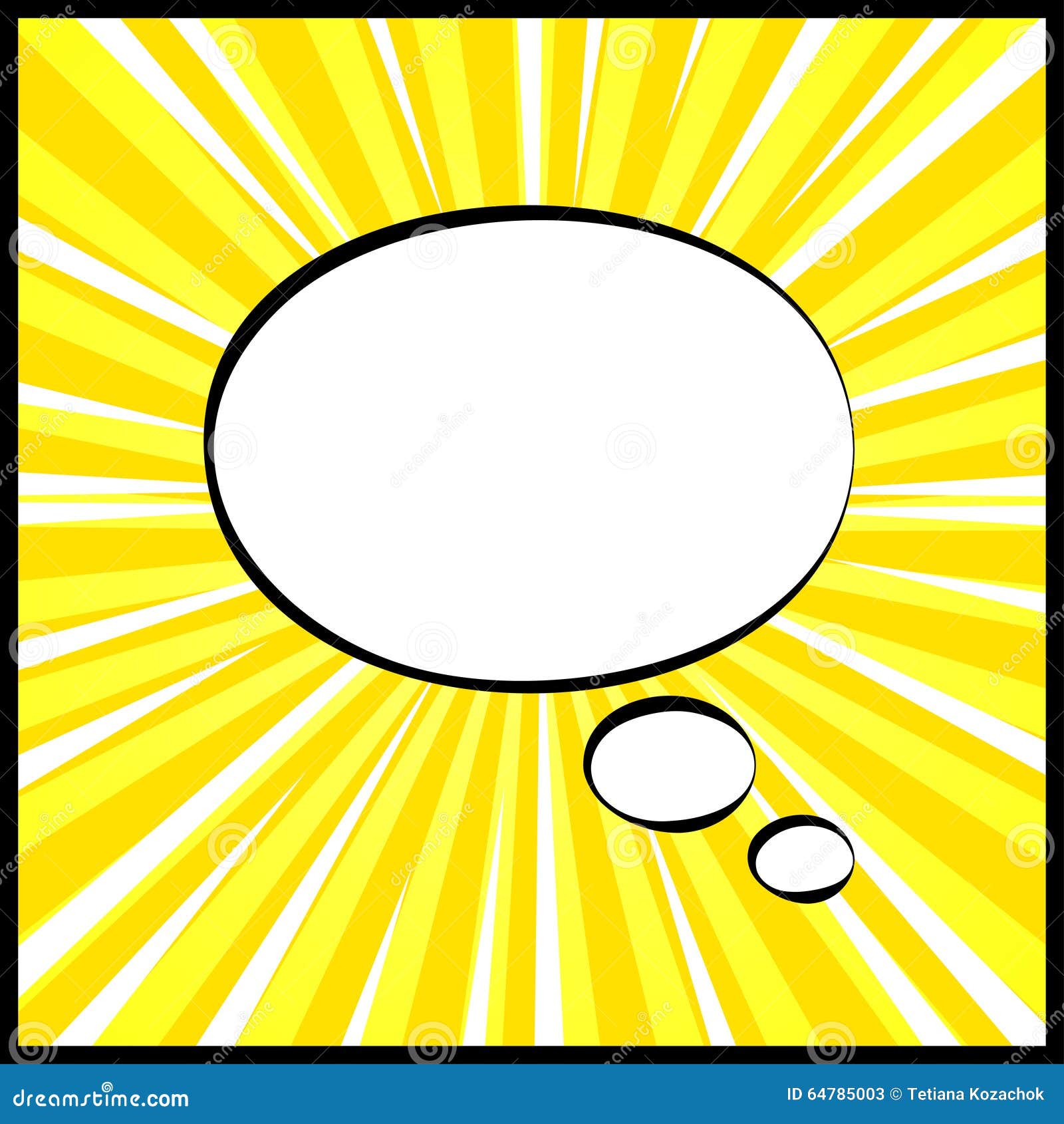 Comic book think bubble stock vector. Illustration of cover - 64785003