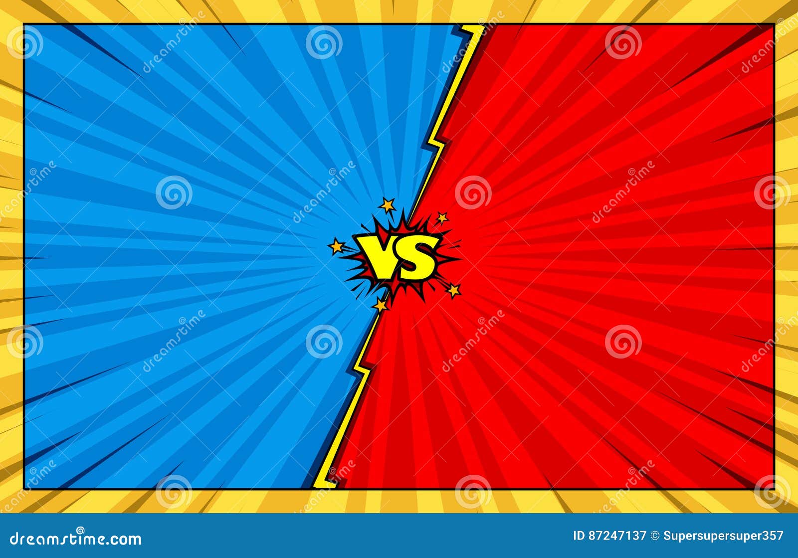 Comic Book Versus Background With Speech Bubbles Stock Vector