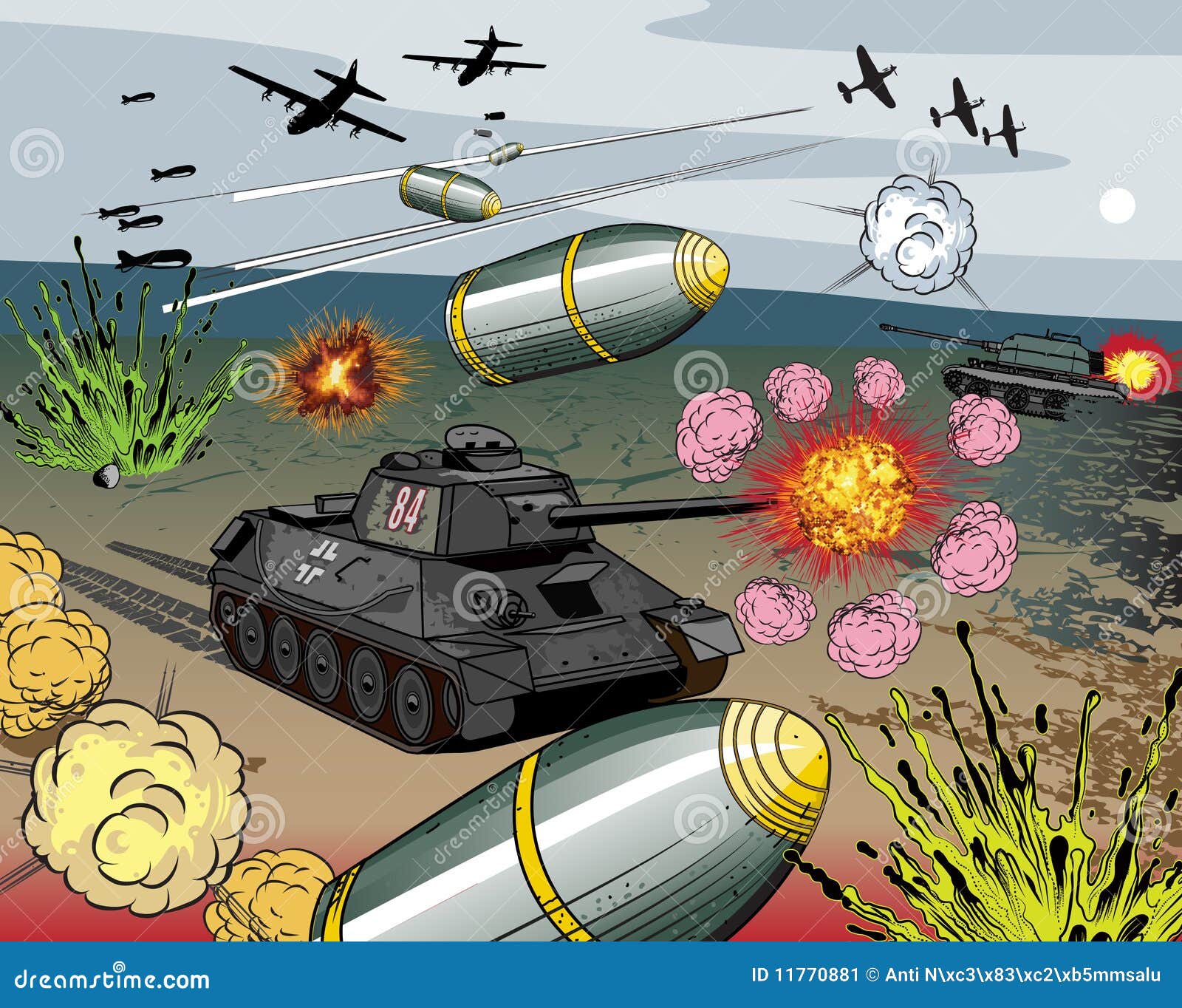 Comic book war explosion stock vector. Illustration of poster - 11770881