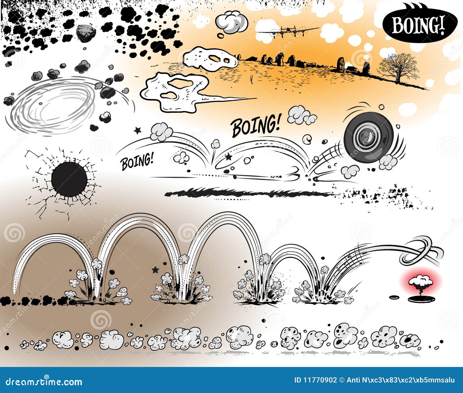 Comic Book - Wheels Vector Illustration | CartoonDealer.com #11770902