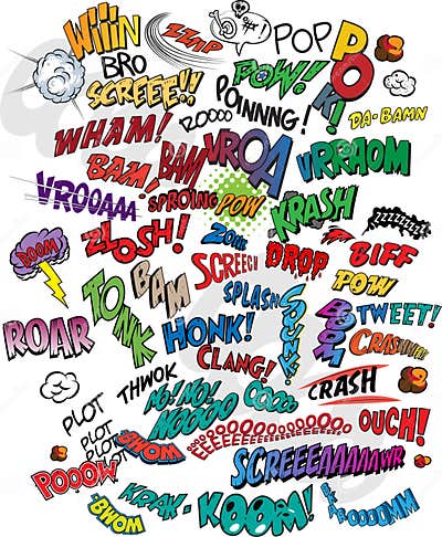 Comic book - words stock vector. Illustration of explosion - 11770775
