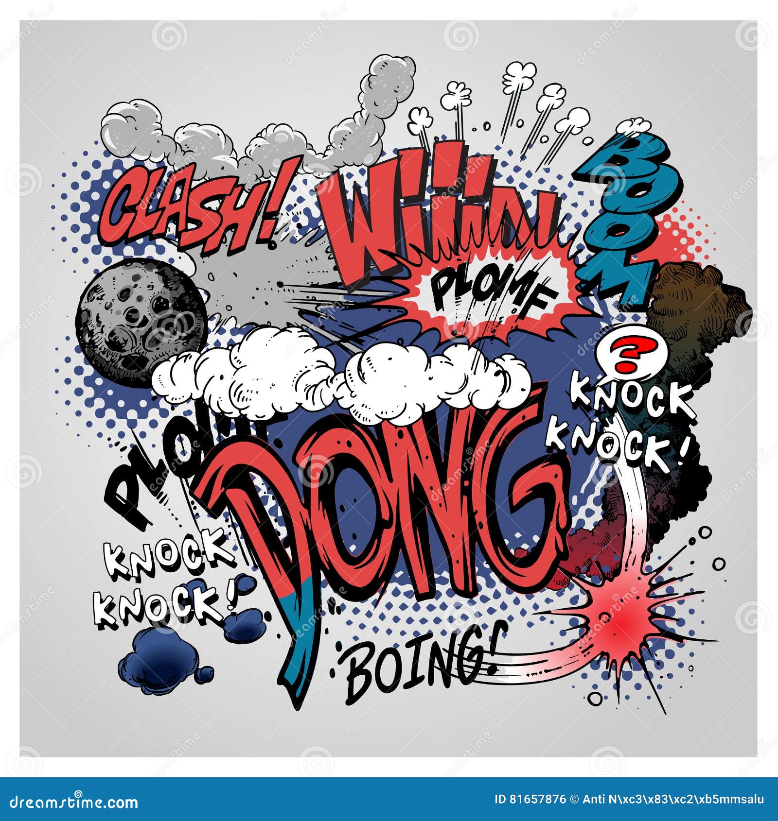 BOING Comic Speech 3d Text Style Effect High Resolution Stock Image ...
