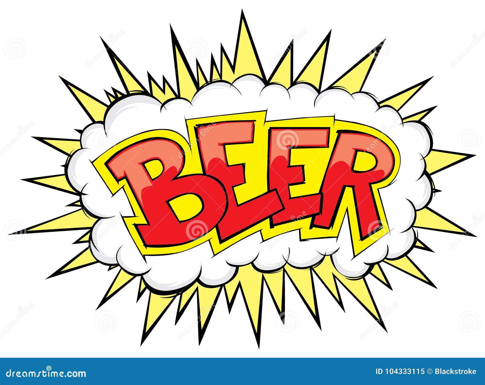 Comic Boom Beer Vintage Style Stock Illustration - Illustration of ...