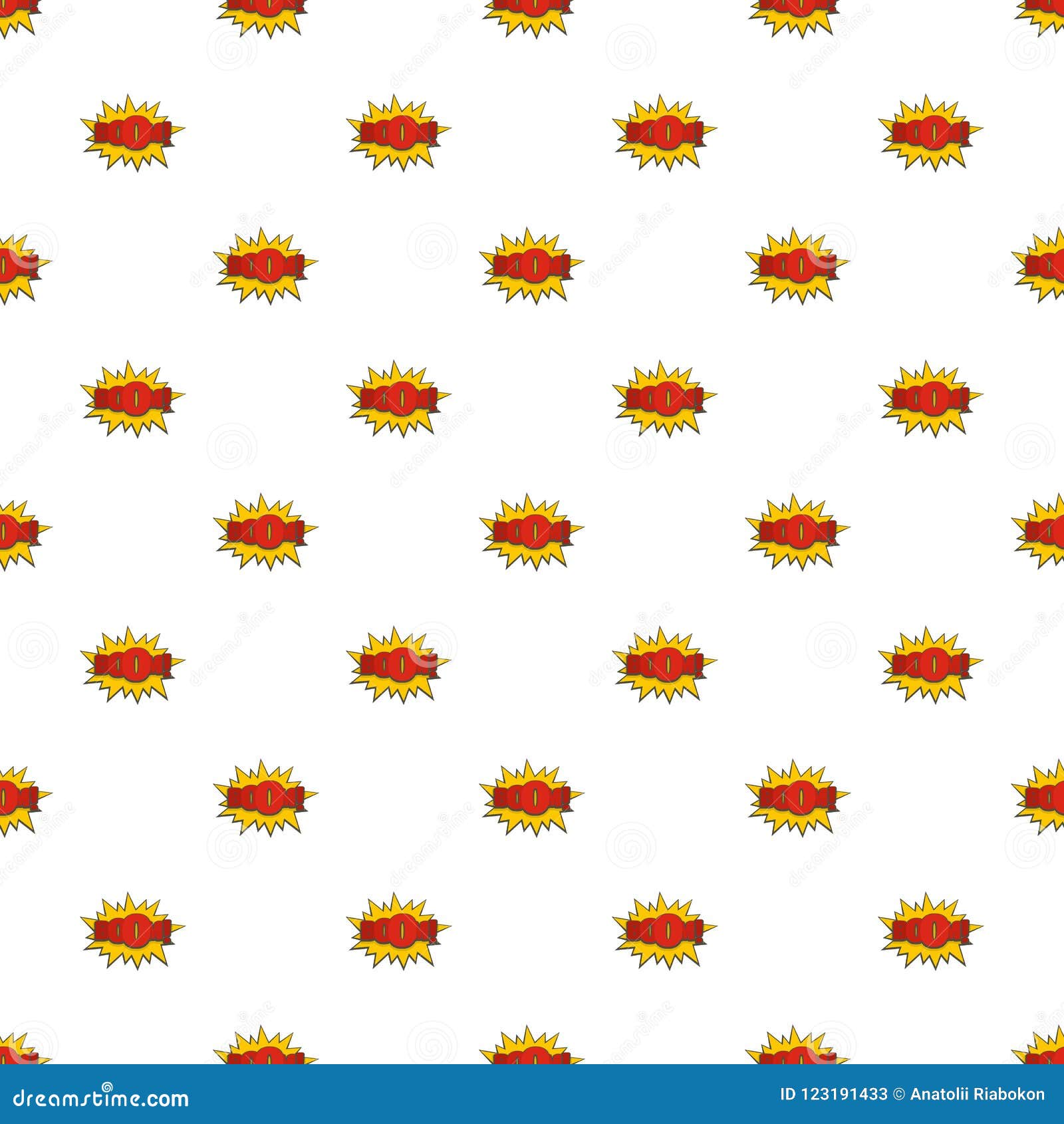 Comic Boom Big Pattern Seamless Stock Illustration - Illustration of ...