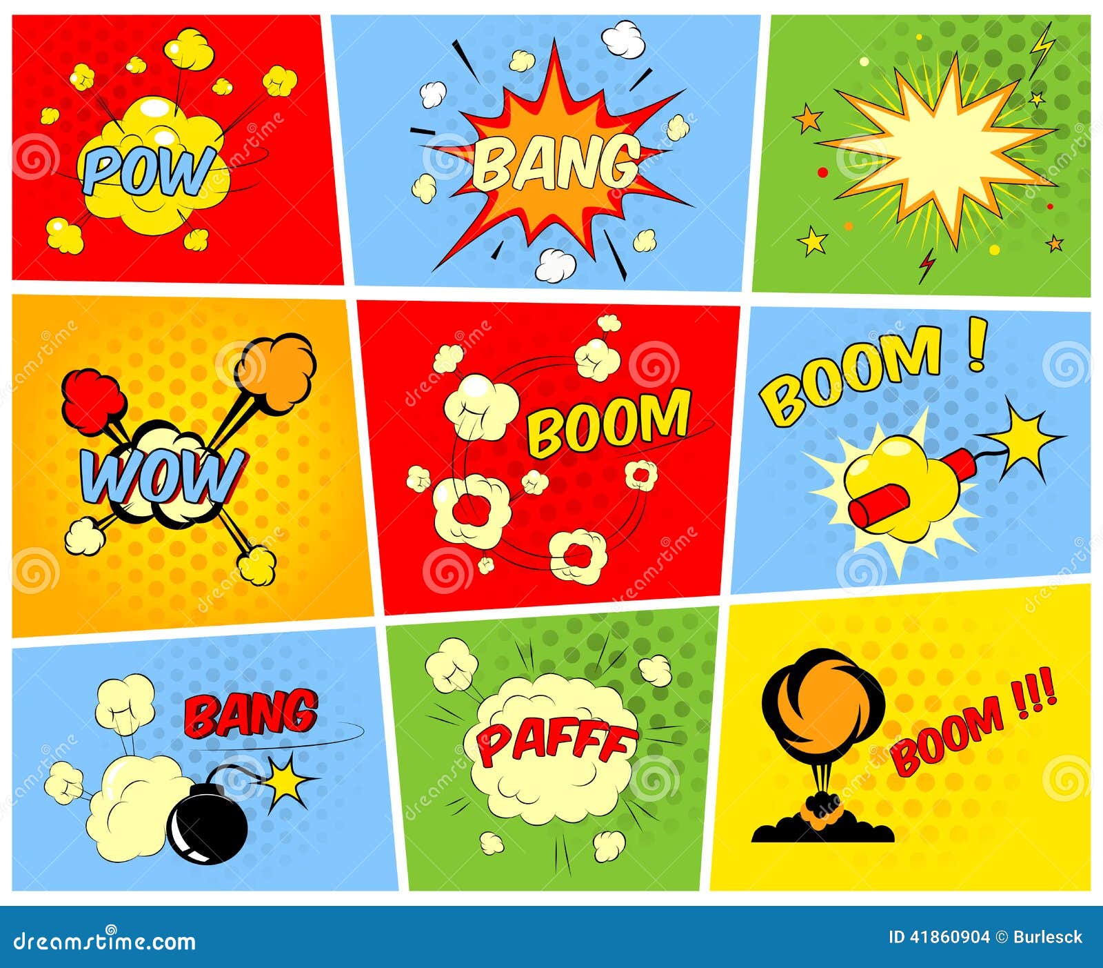 Comic Boom Blast Explosion With Flame And Smoke Fx Animation Frames ...