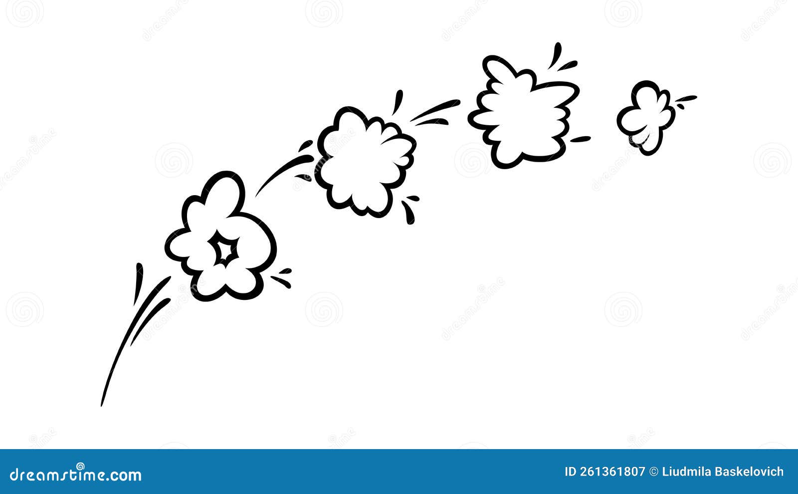 Comic Boom Effect Clouds. Set of Explosion Bubbles and Smoke Stock ...