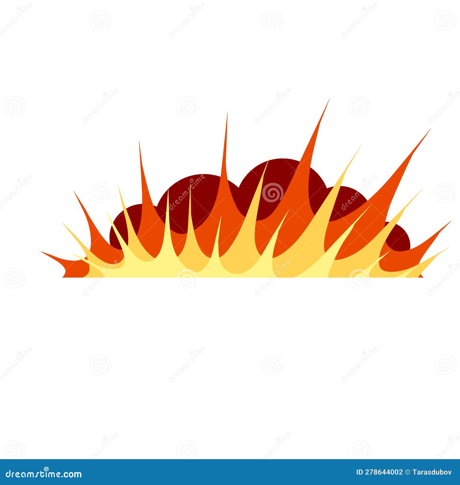 Comic Boom Explosion. Big Fireball. Stock Vector - Illustration of ...