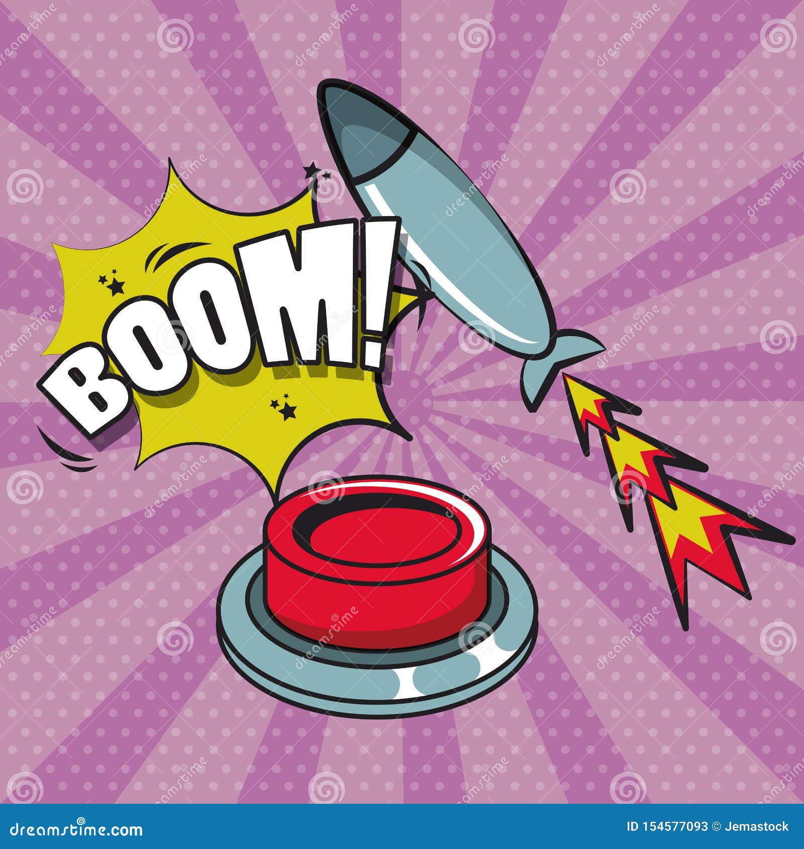 Comic Book Explosion Pop Art Cartoon Stock Vector - Illustration of ...