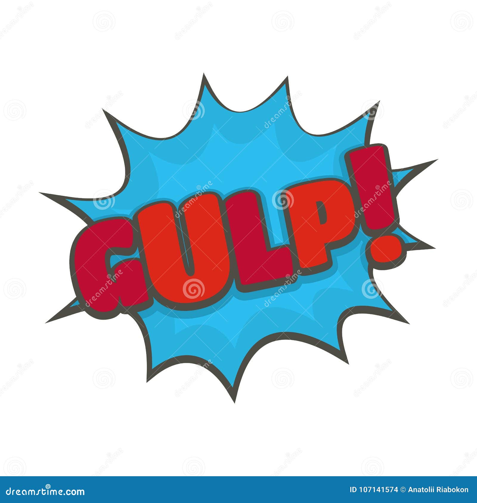 Comic Boom Gulp Icon, Flat Style Stock Vector - Illustration of effect ...