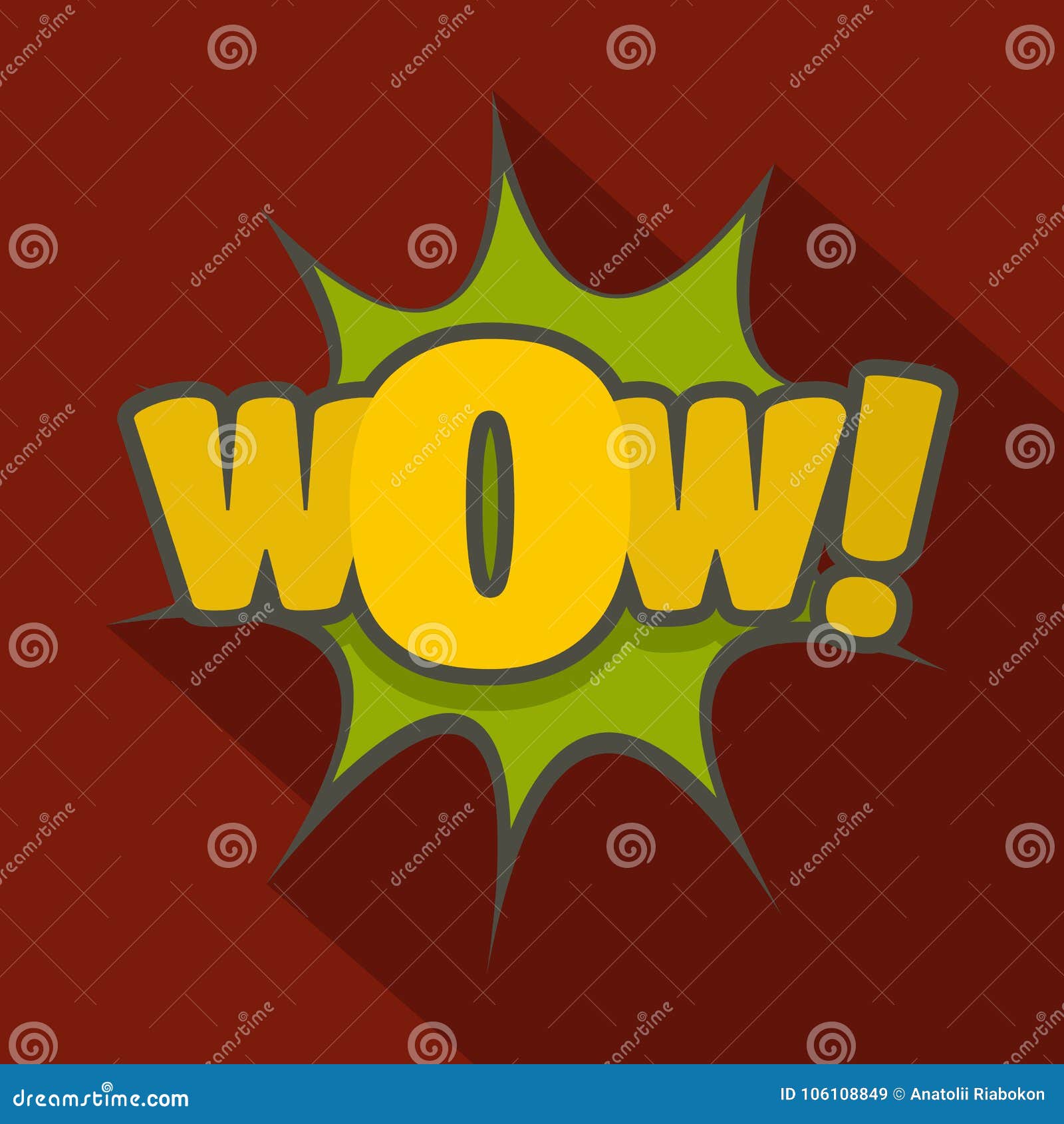 Comic Boom Icon, Flat Style Stock Vector - Illustration of comic ...