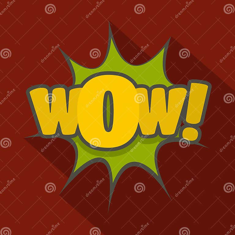 Comic Boom Icon, Flat Style Stock Vector - Illustration of comic ...