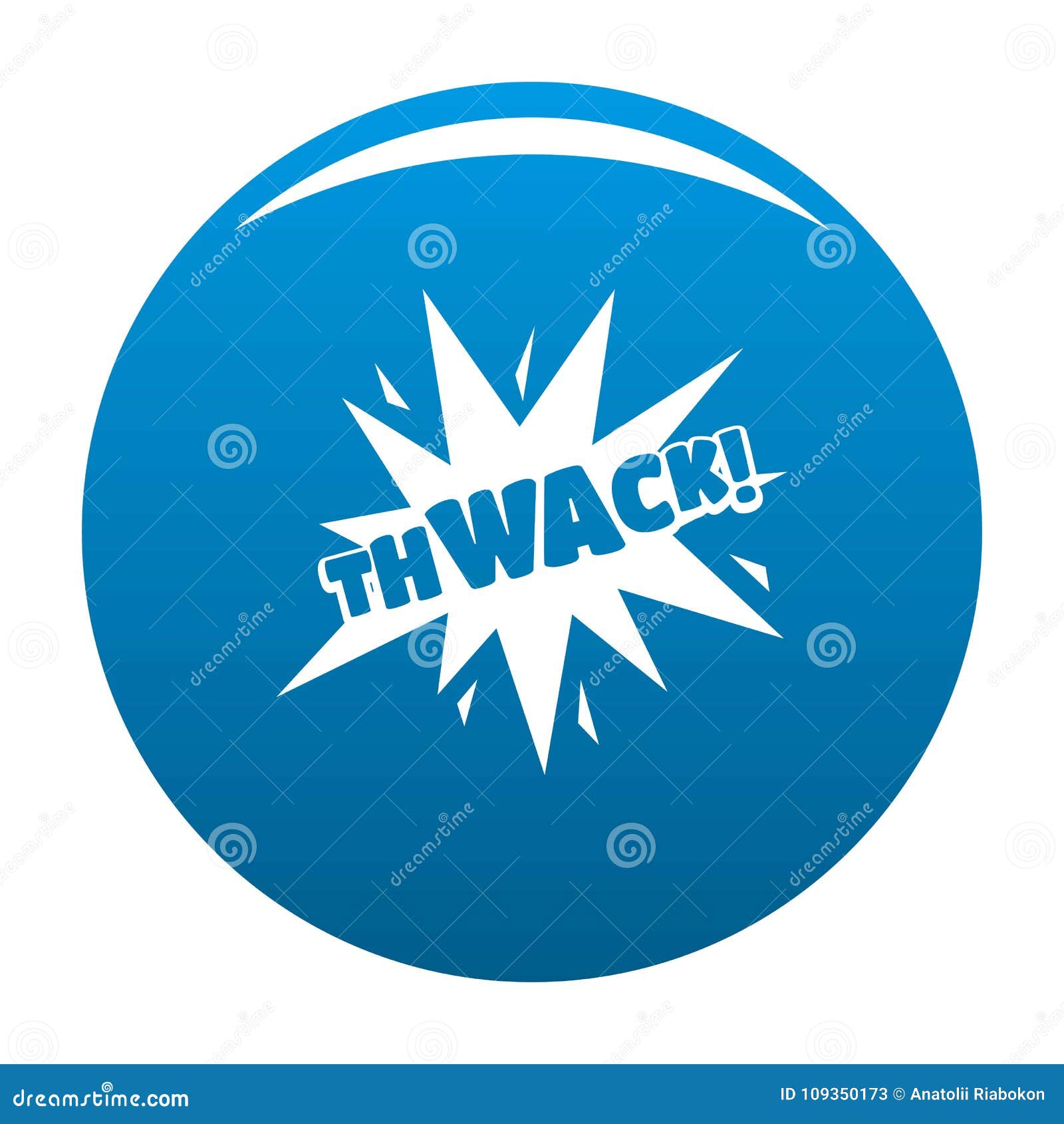 Comic Boom Thwack Icon Blue Vector Stock Vector - Illustration of blue ...
