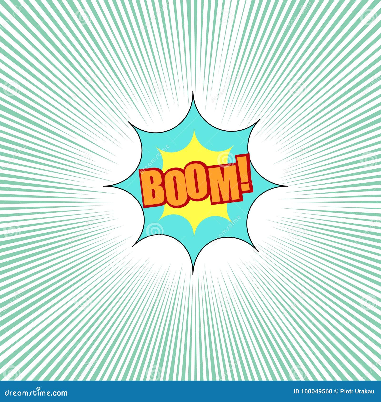 Comic Boom Wording Light Background Stock Vector - Illustration of ...