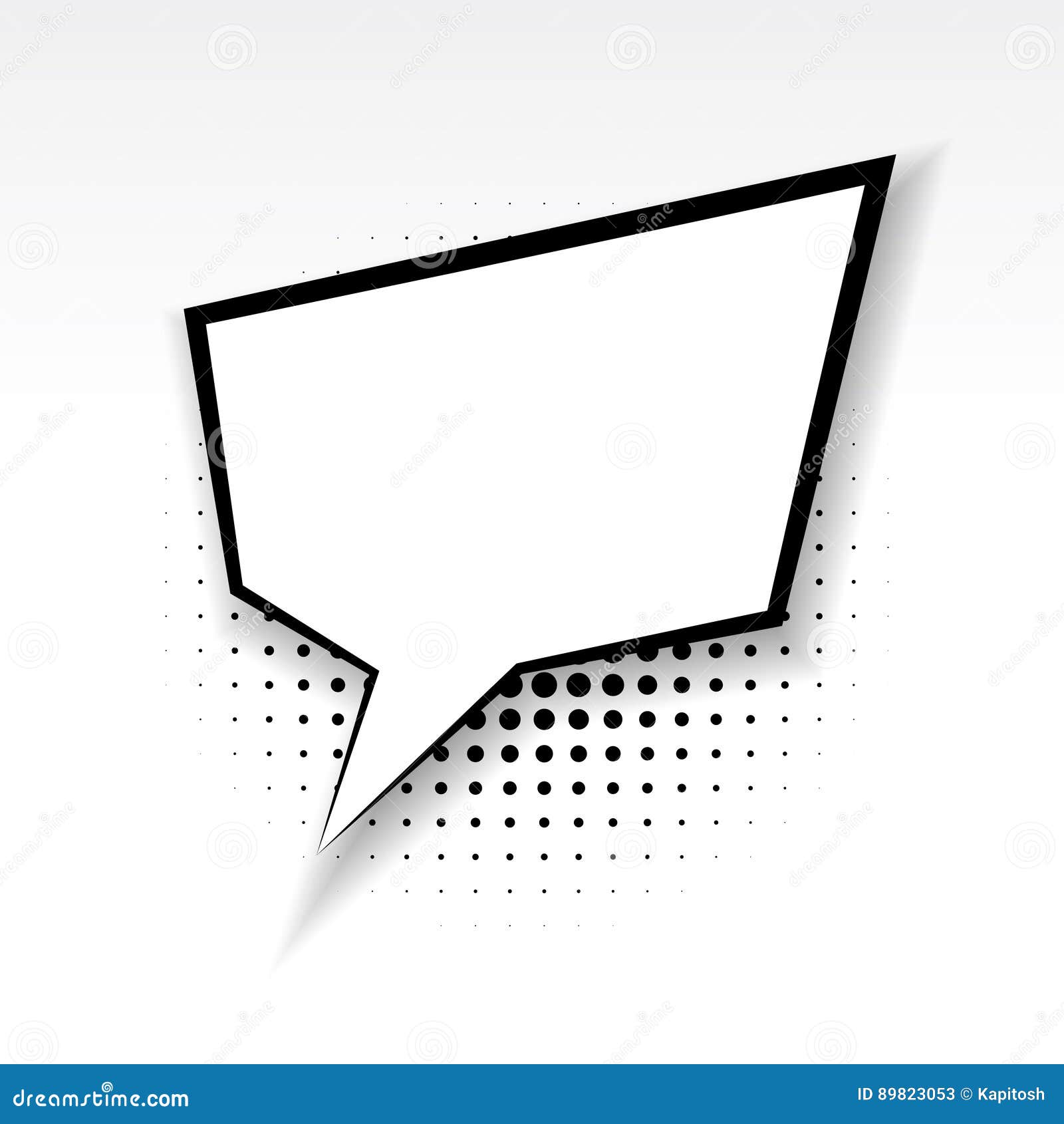 Comic Box Empty Paper Babble Soft Shadow Stock Vector - Illustration of ...