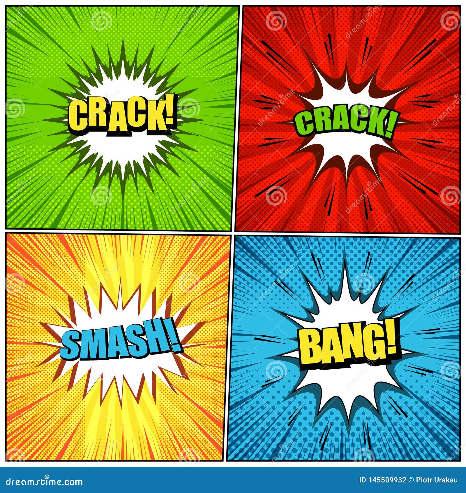 Comic bright backgrounds stock vector. Illustration of bright - 145509932