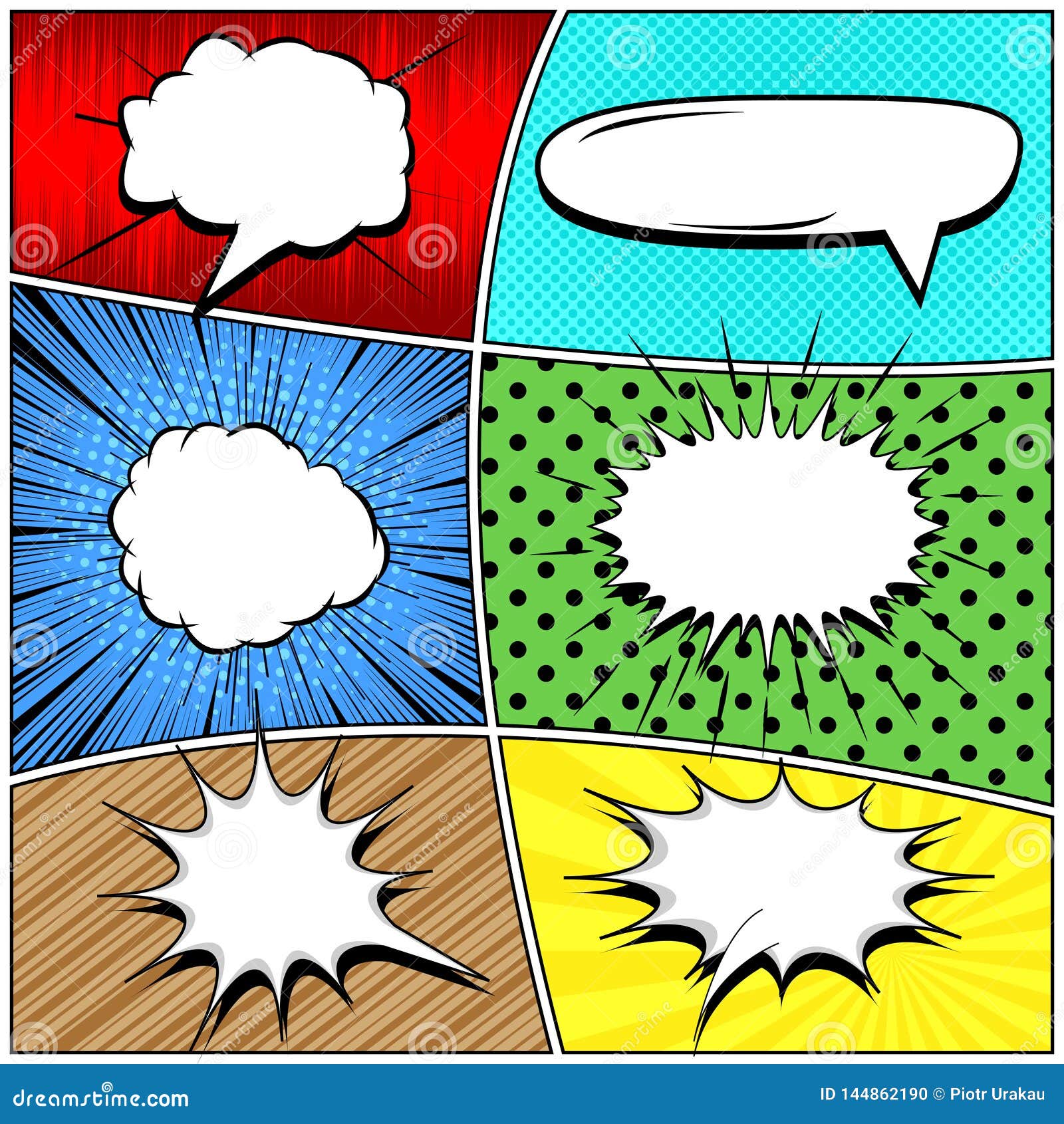 Comic bright backgrounds stock vector. Illustration of magazine - 144862190