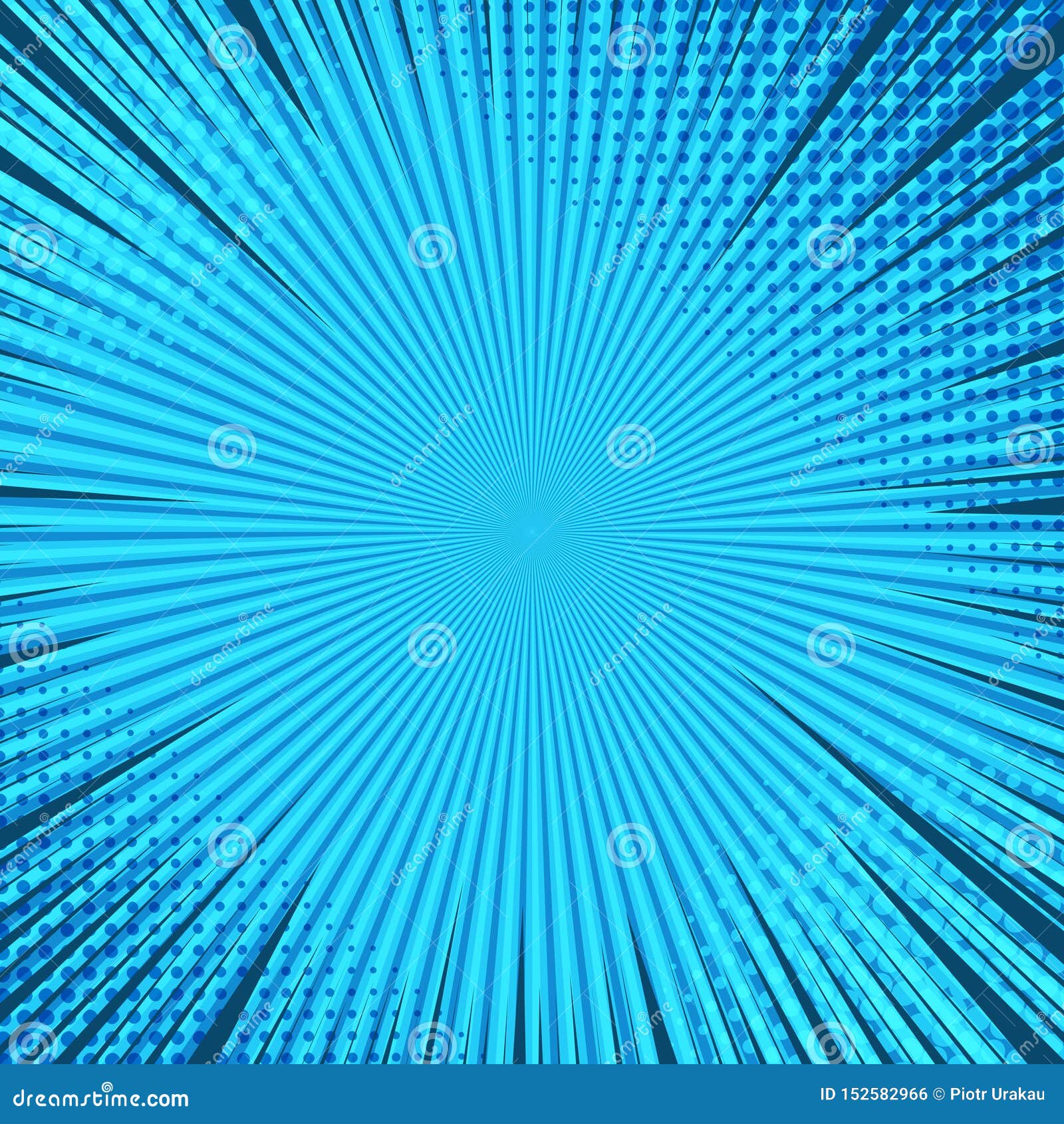 Comic Bright Blue Abstract Background Stock Vector - Illustration of ...