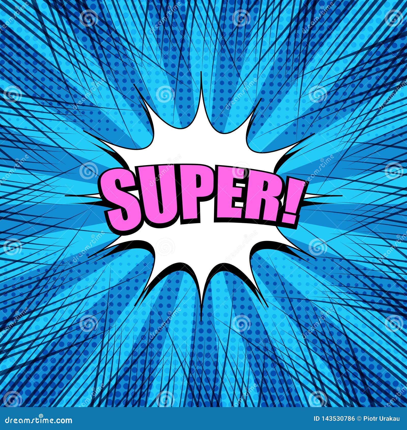 Comic Bright Blue Explosive Template Stock Vector - Illustration of ...