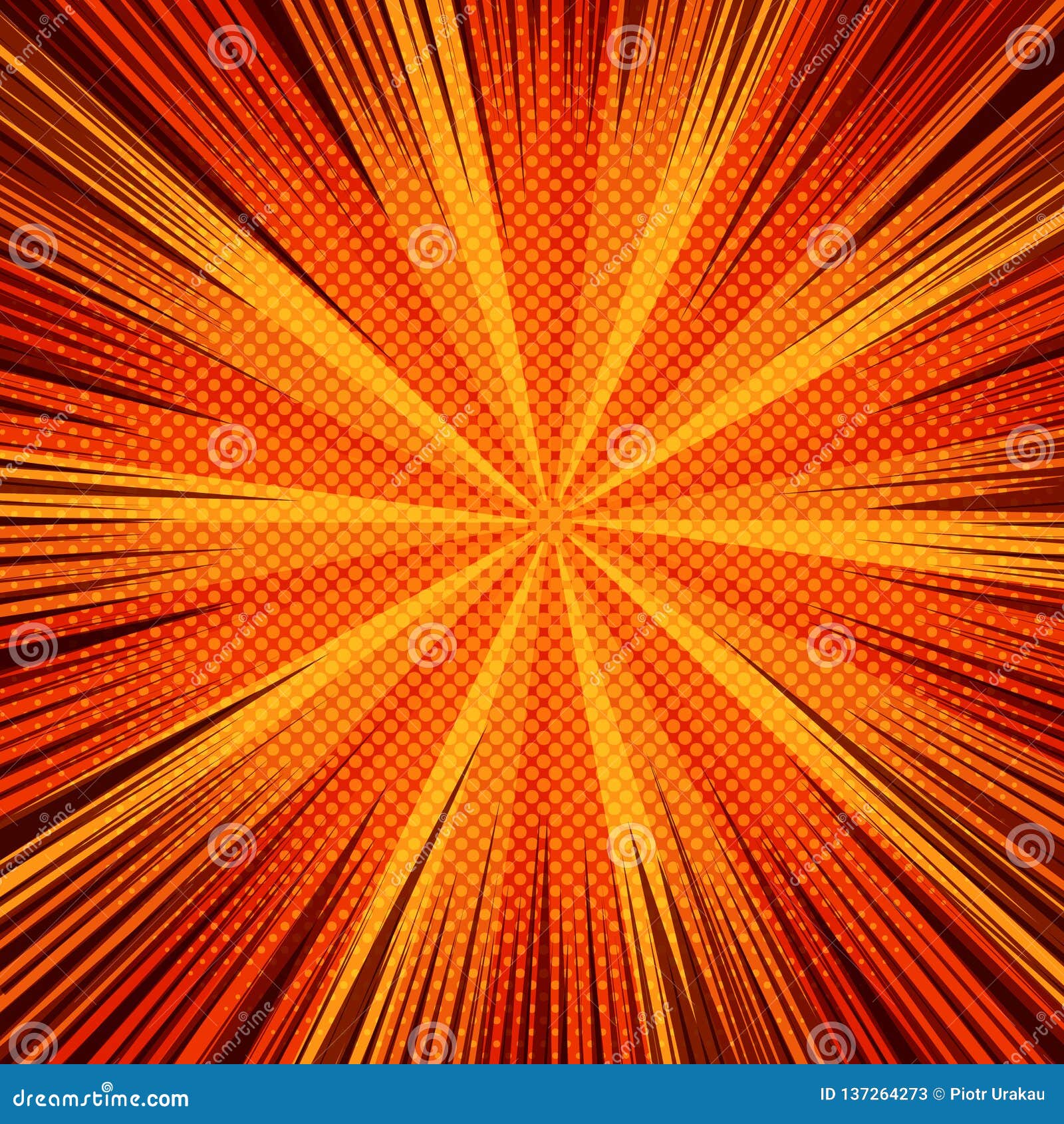 Comic Bright Orange Template Stock Vector - Illustration of motion ...