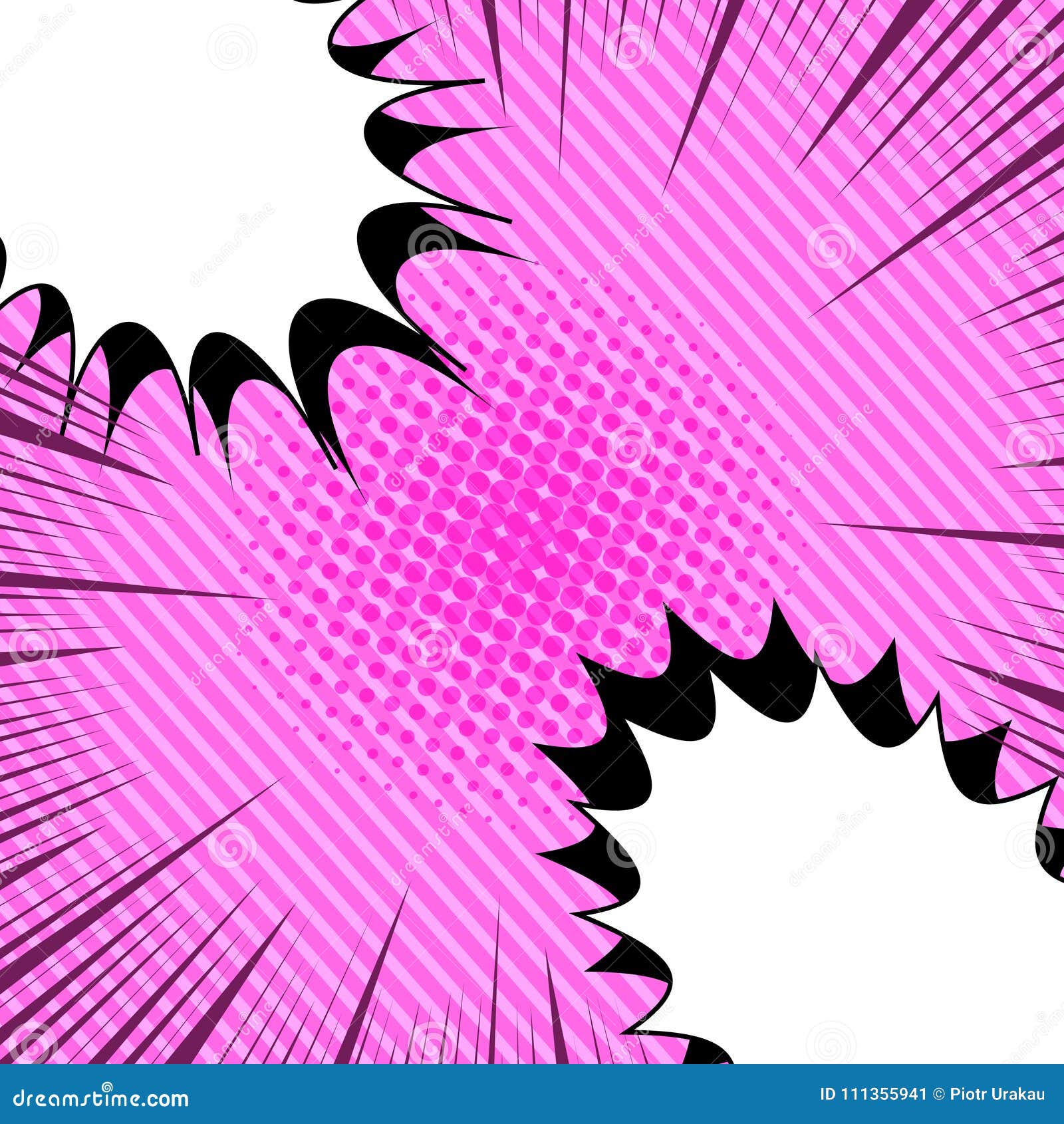 Comic bright pink template stock vector. Illustration of cloud - 111355941