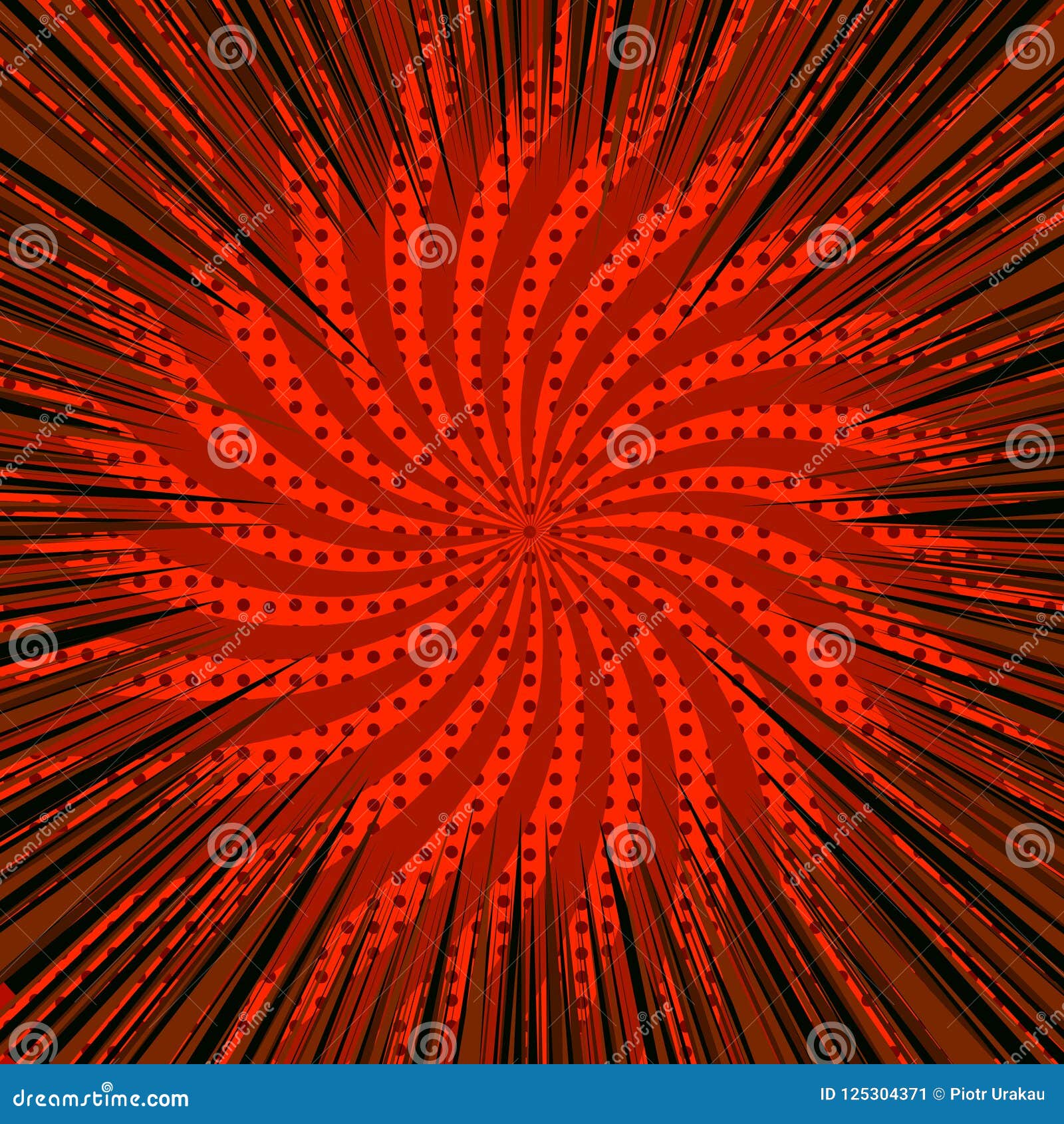 Comic Bright Red Burst Template Stock Vector - Illustration of page ...