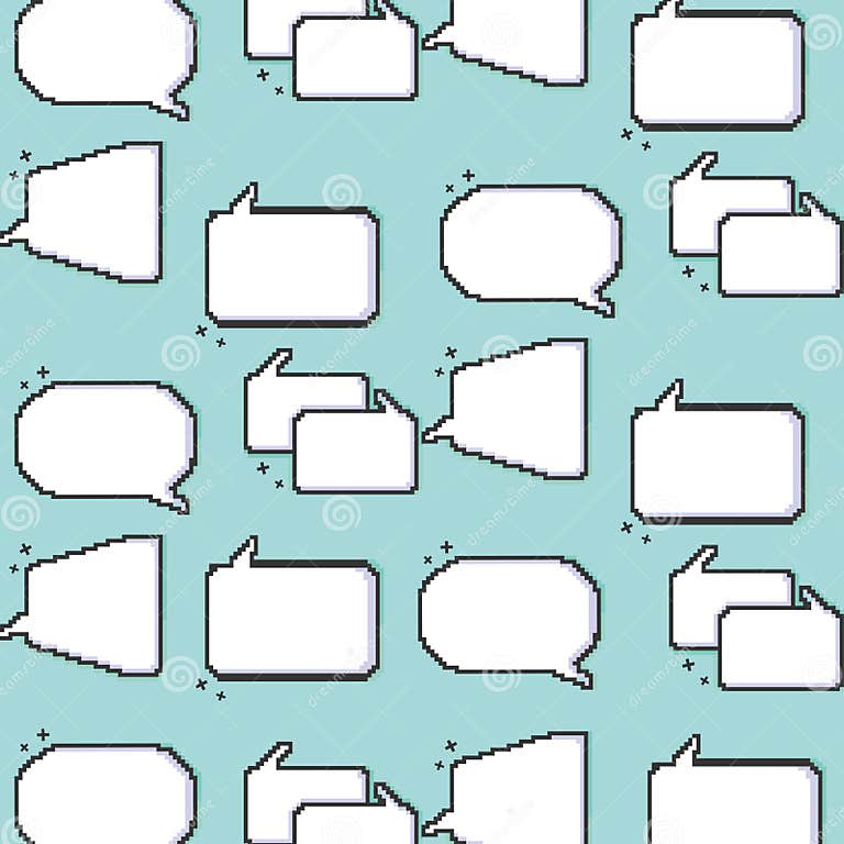 Comic Bubble Chat Pattern Background Vector Stock Vector - Illustration ...
