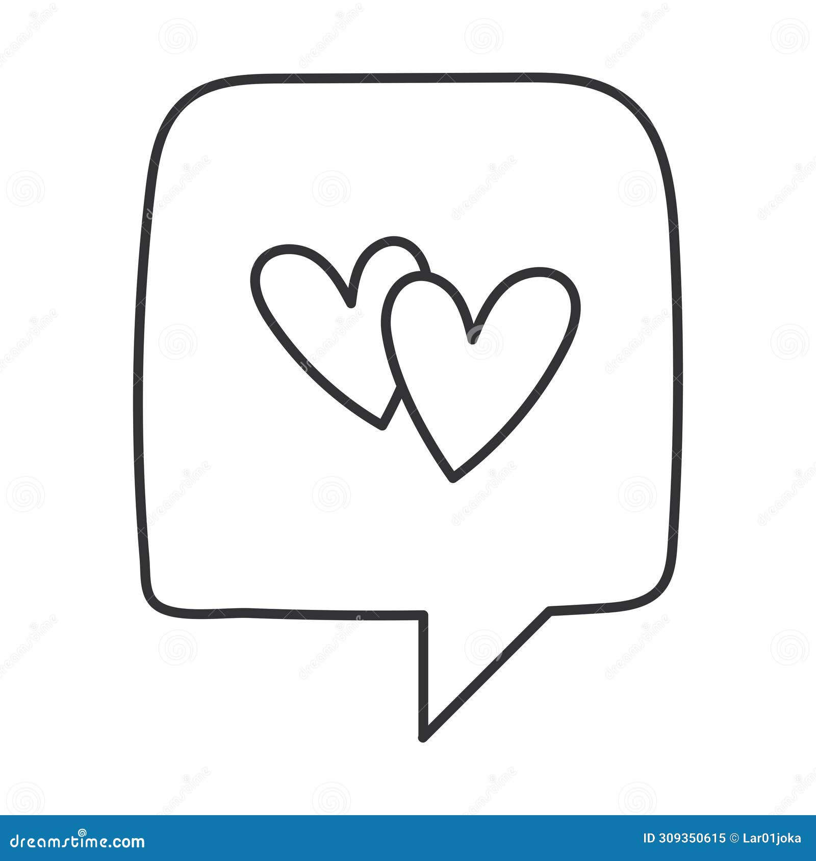 Comic Bubble Chat Sketch Icon Hand Draw Vector Stock Illustration ...