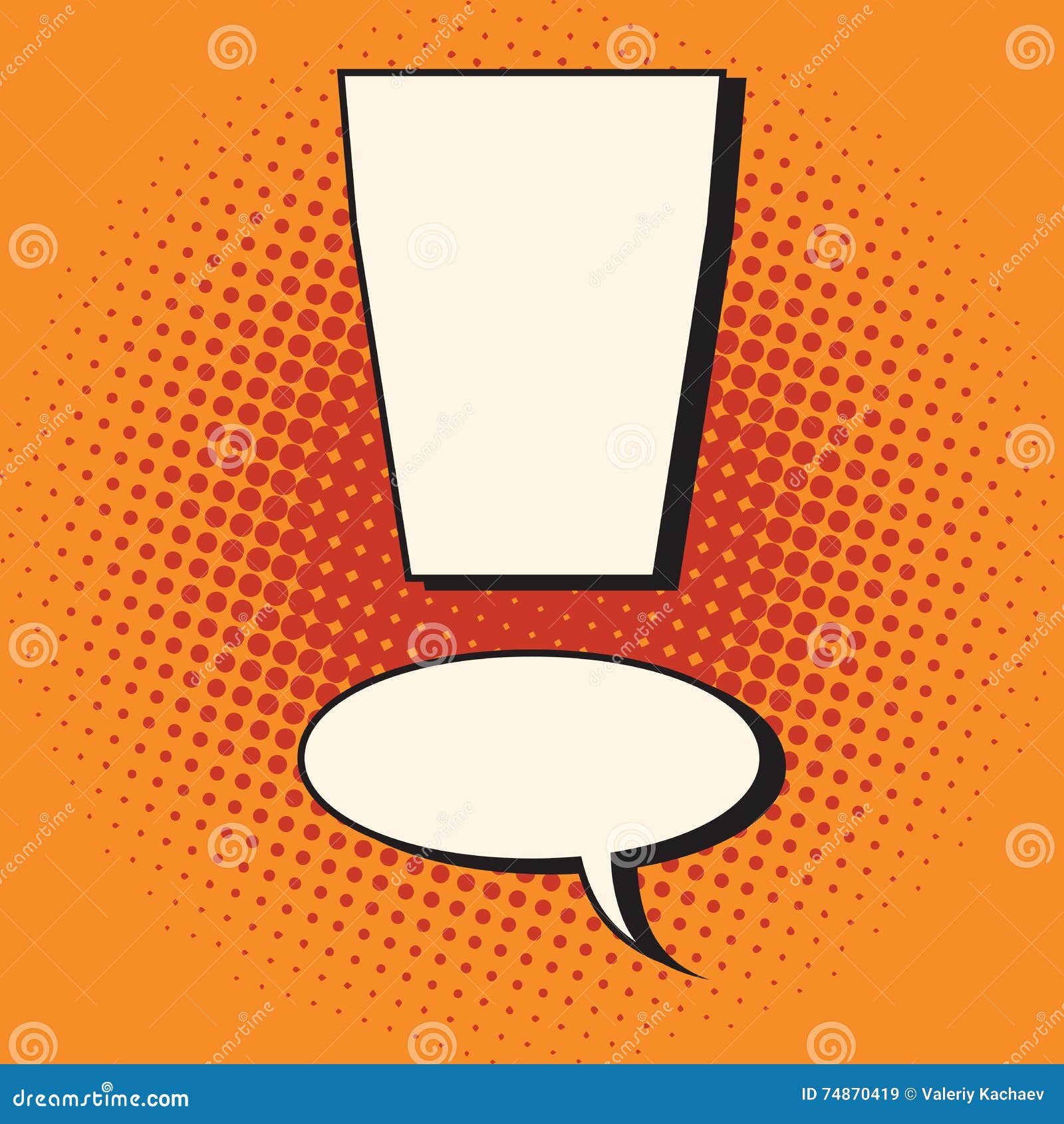 Comic Bubble Exclamation Mark Stock Vector - Illustration of alert ...