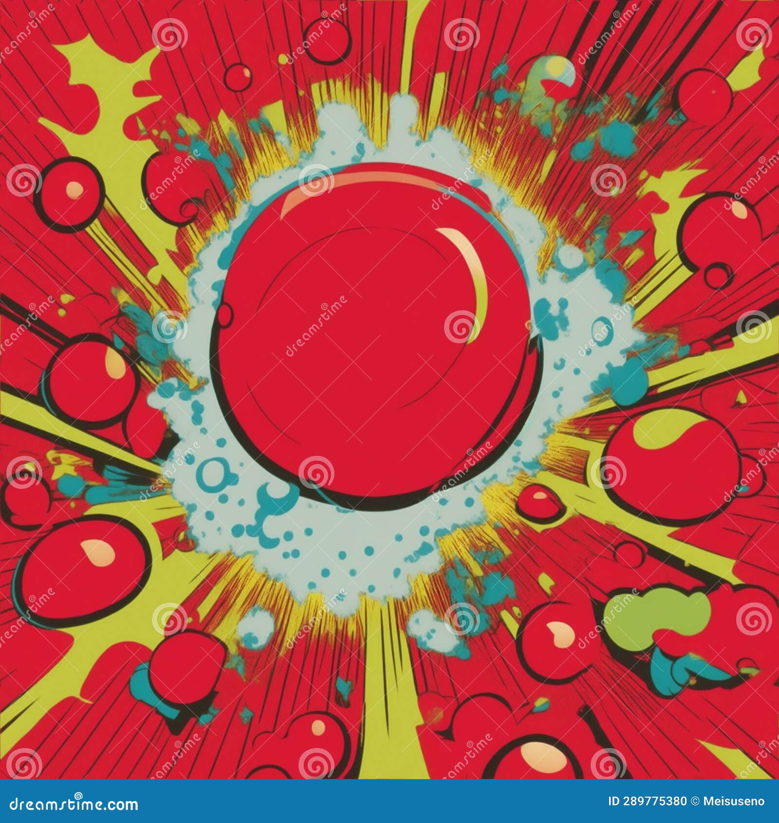 Comic Bubble Red Background Illustration Stock Illustration ...