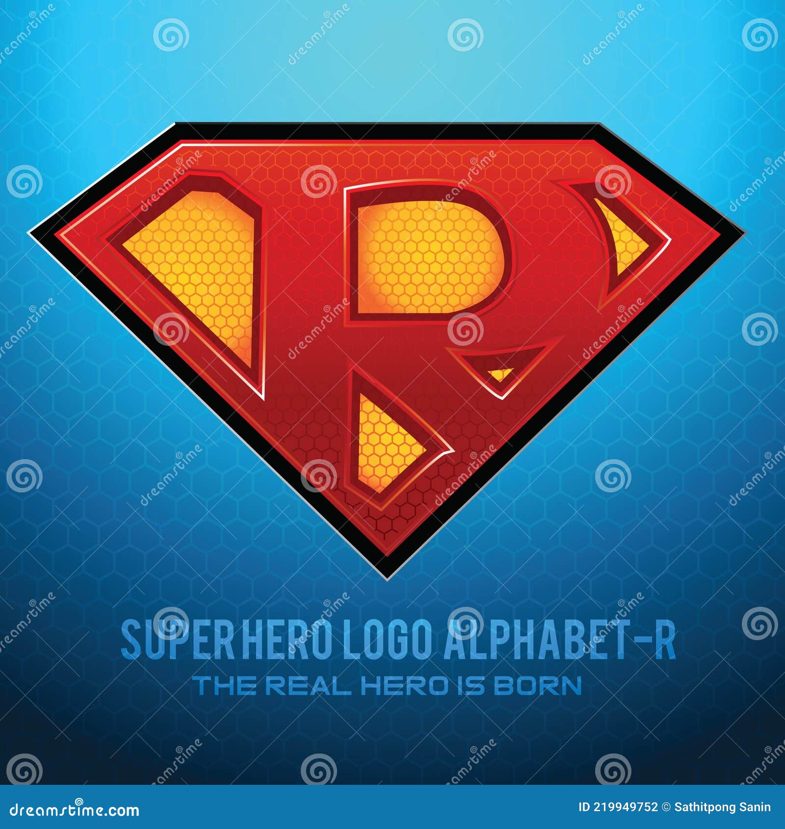 Superhero Logo Icon with Letter R Illustration Vector Editorial ...