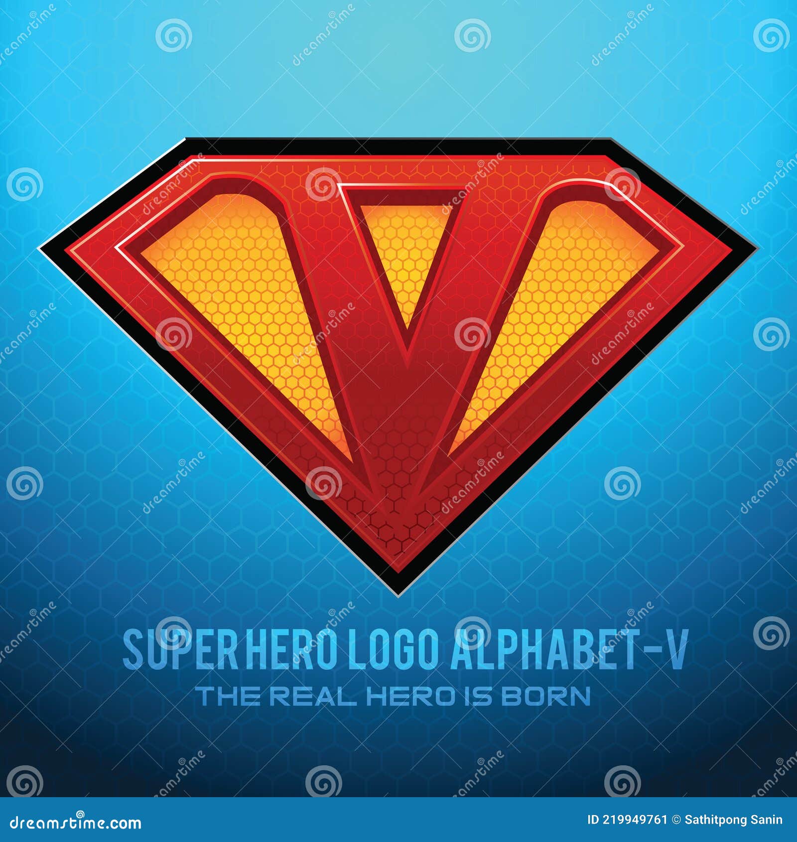 Superhero Logo Icon with Letter V Illustration Vector Editorial Photo ...