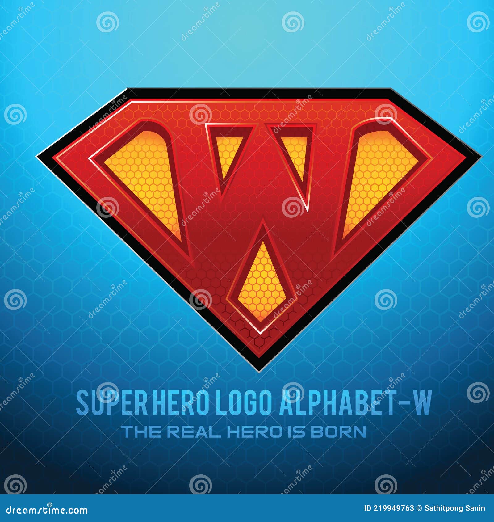 Superhero Logo Icon with Letter W Illustration Vector Editorial Stock ...