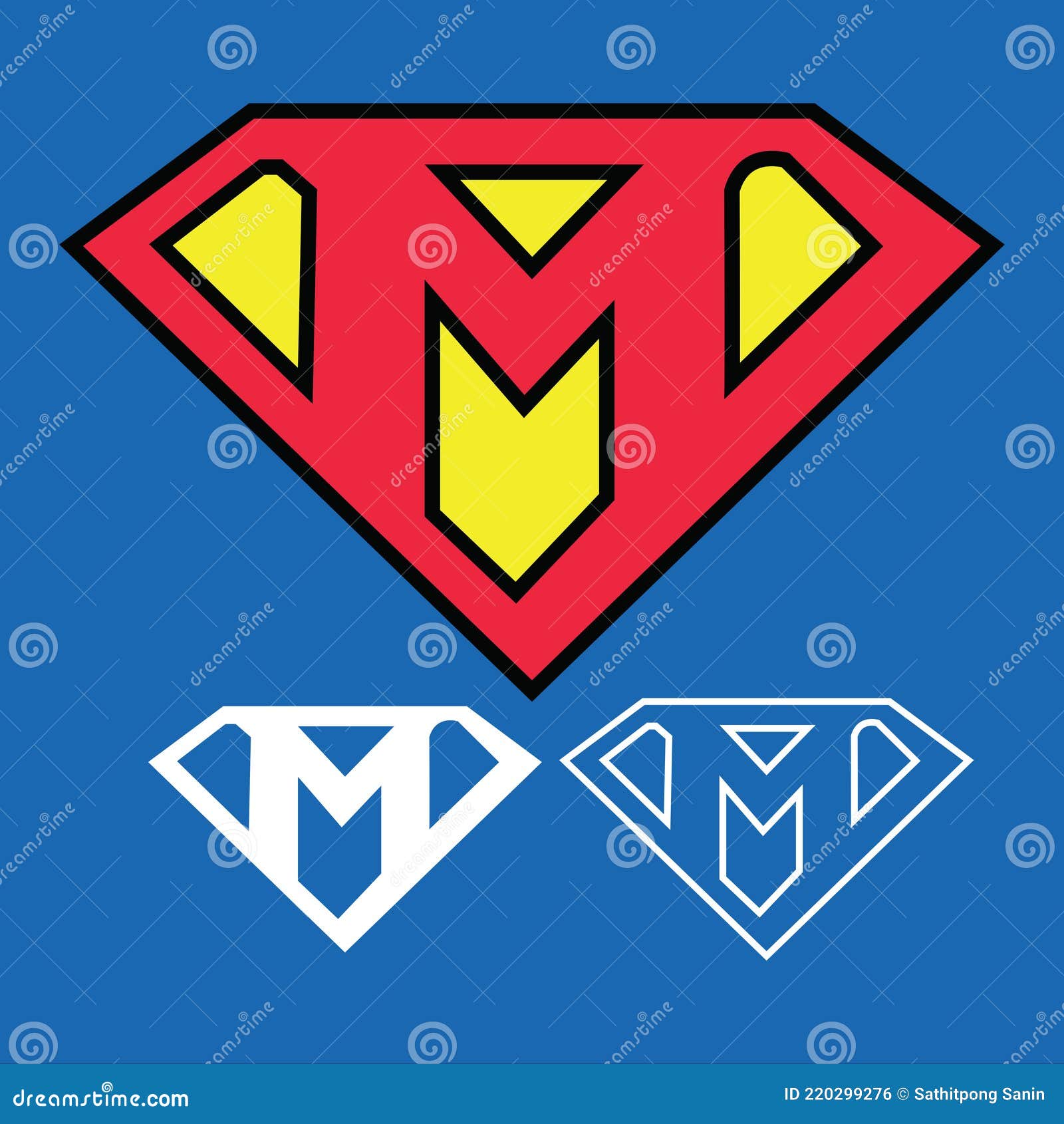 Superman Letter M