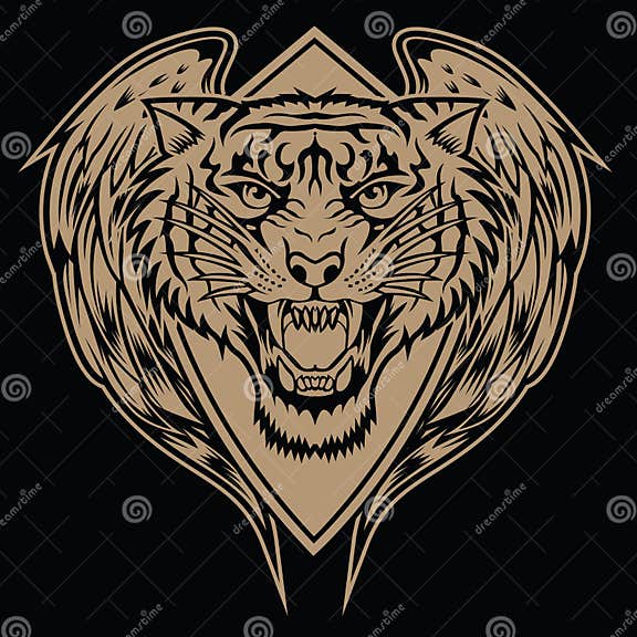 Vector Tiger Head Wings Logo Wing Brand and Logotype Wing Bird Winged ...