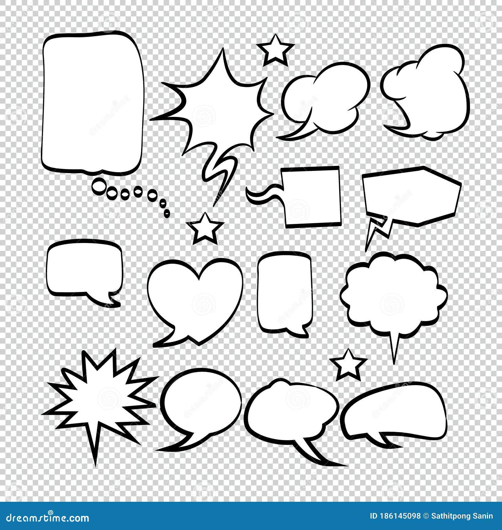 Comic Bubble Speech Balloons Speech Cartoon Speech Vector Illustrator ...