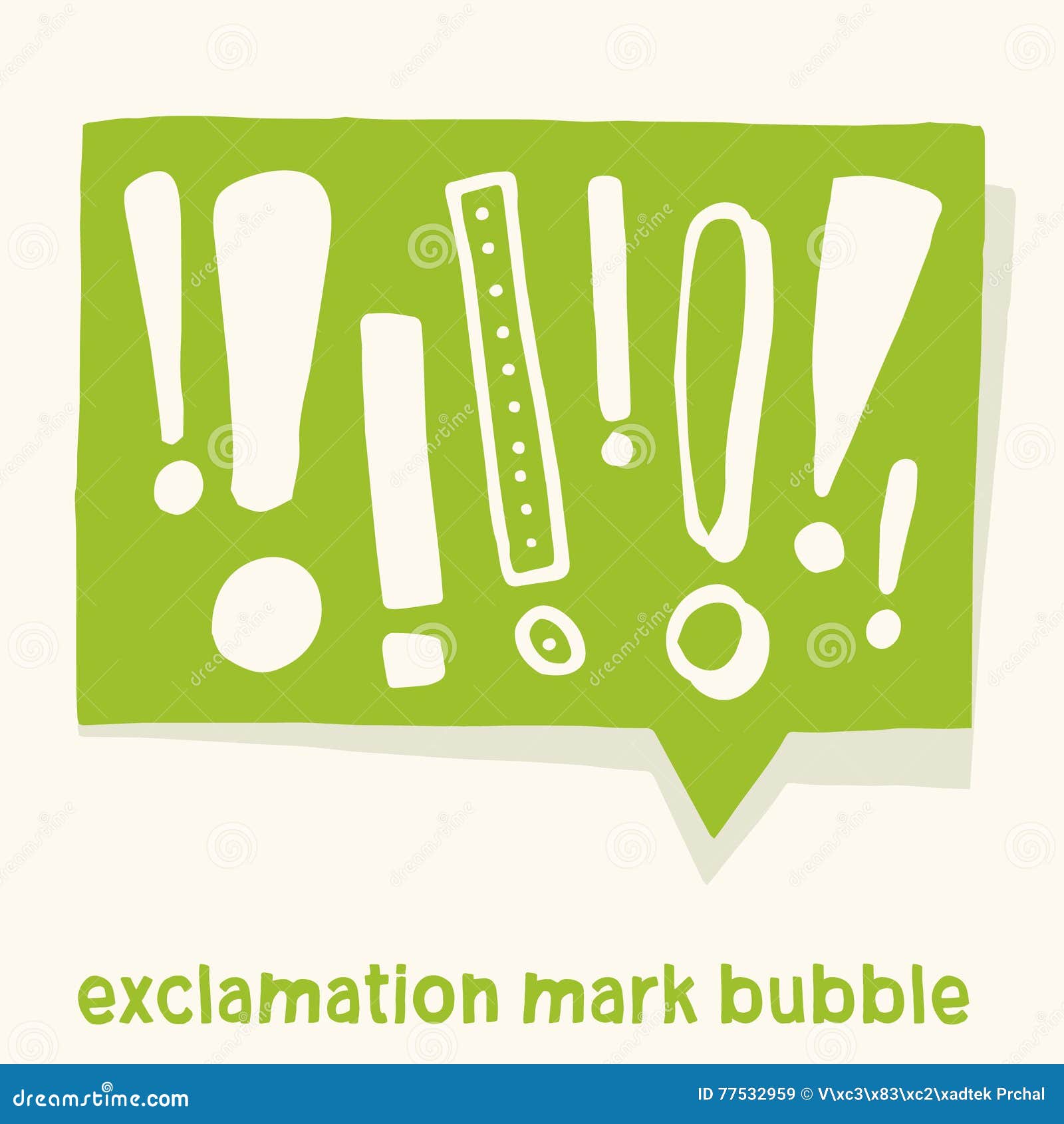 Comic Bubble with Various Exclamation Marks in it. Stock Vector ...